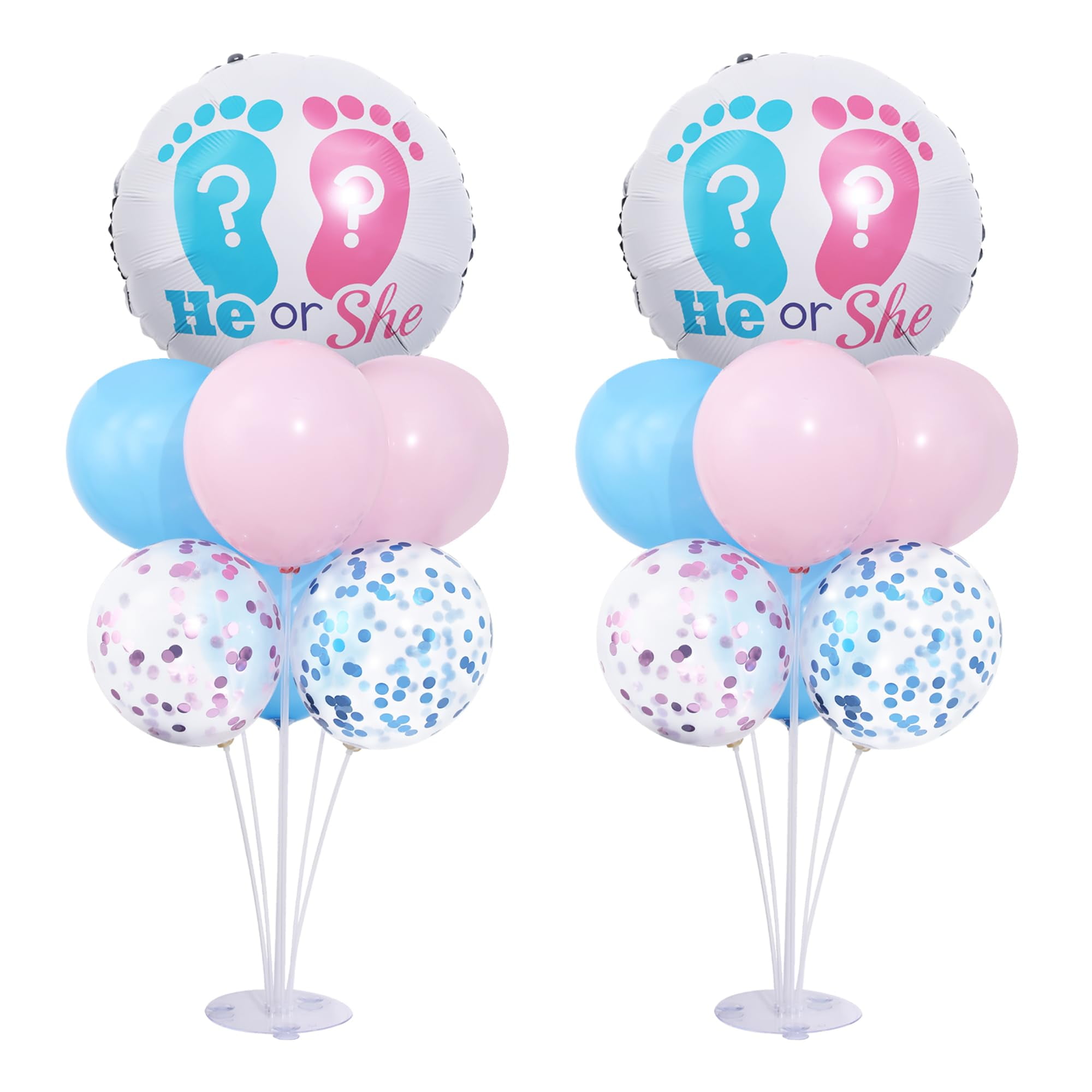 BoKin Gender Reveal Balloon Table Centerpiece AFN1Stand Kit 2 Set with ...