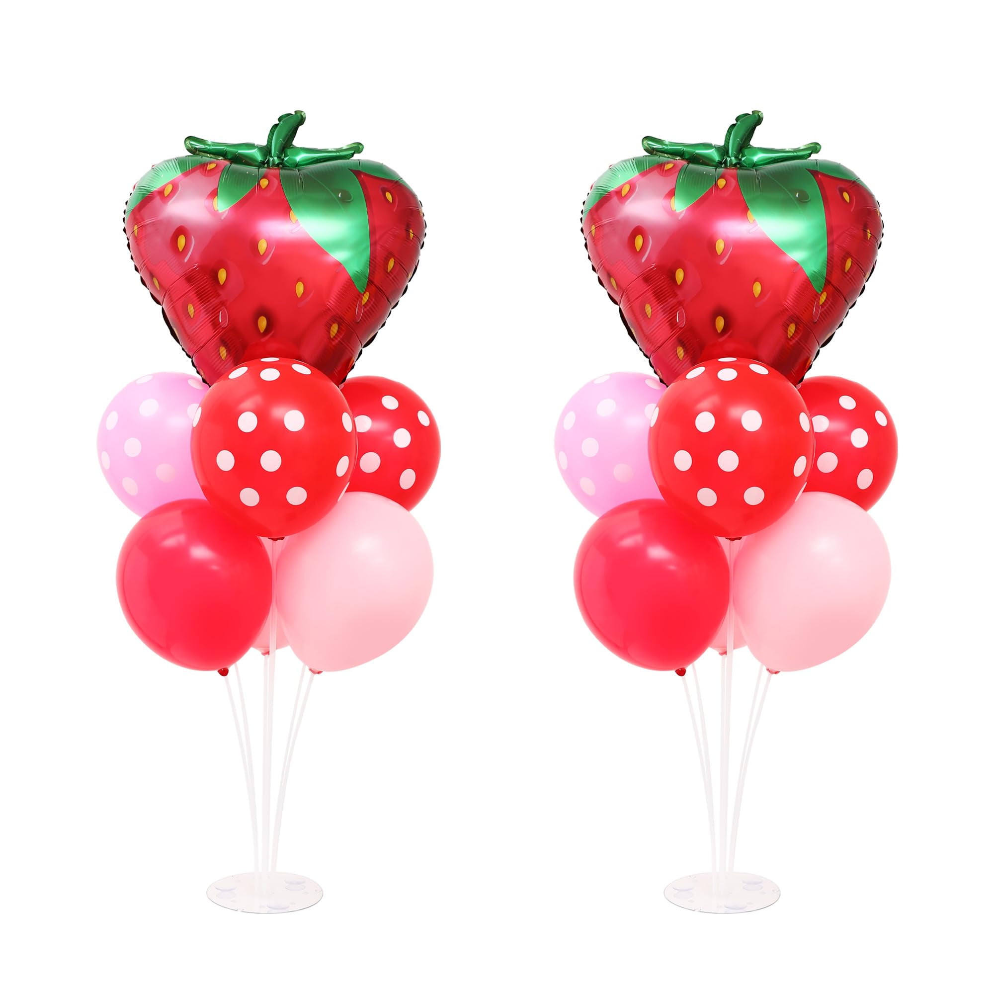 BoKin Strawberry Table Centerpiece Balloons Stand NSD3 Kit 2 Sets,2 ...