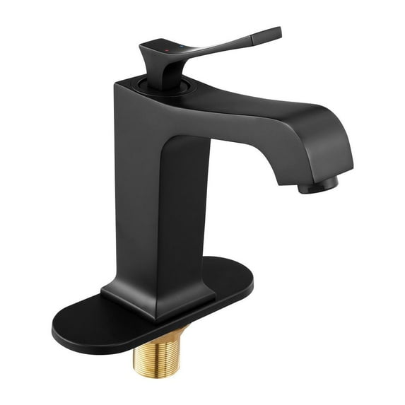 BoLi Single Handle Sink Faucet, Matte Black Finish Faucet Kitchen Sink ...