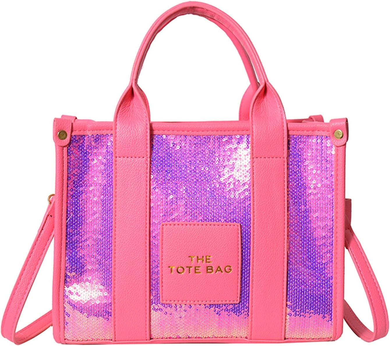 BoLi The Tote Bag for Women Sequined tote Purse letter PU shoulder ...