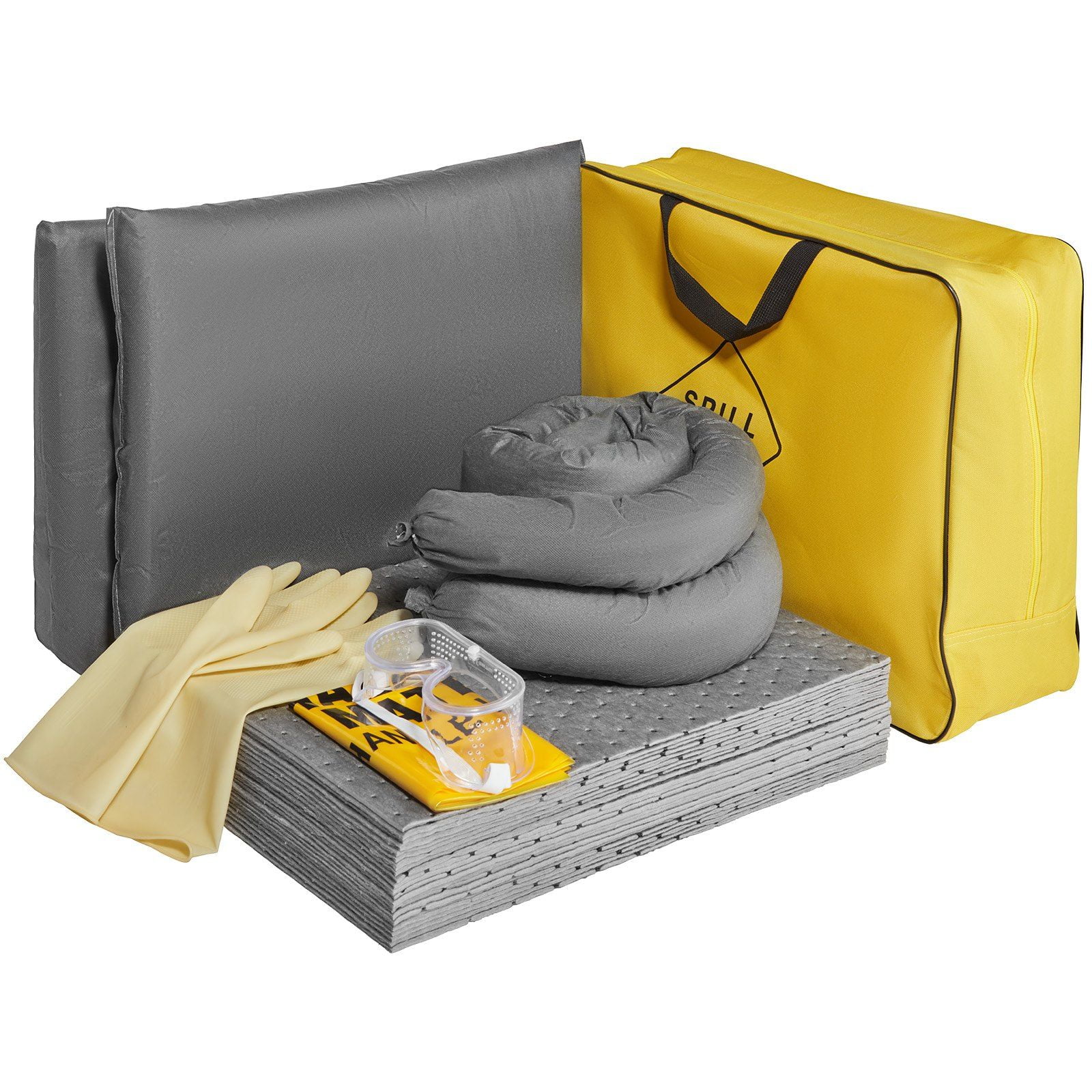 BoLi Universal Spill Kit, Spill Control Supplies 43 pcs, Includes 30 ...