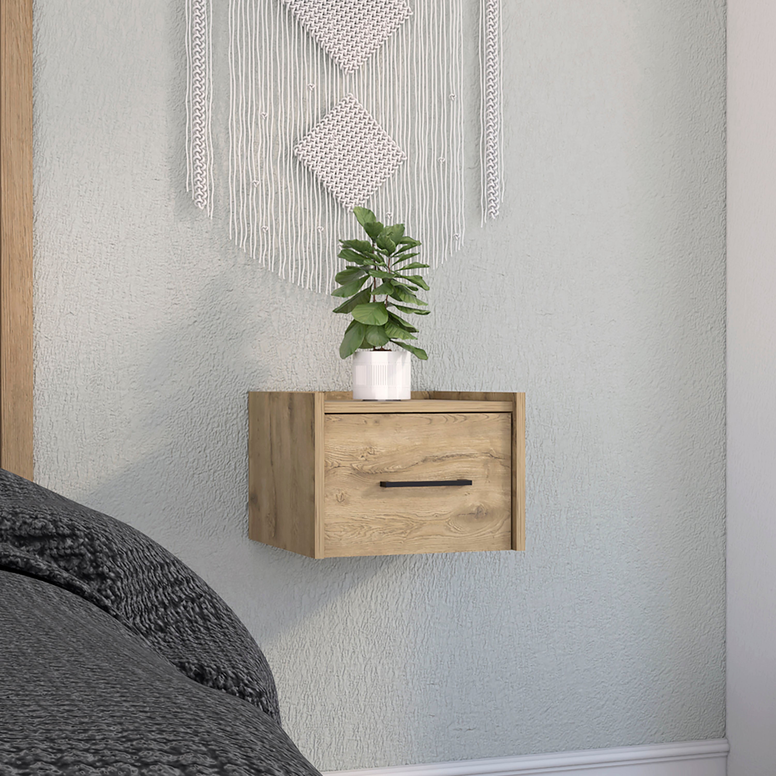 Boa Floating Nightstand , End Table, Side Table Wall-Mounted Single ...