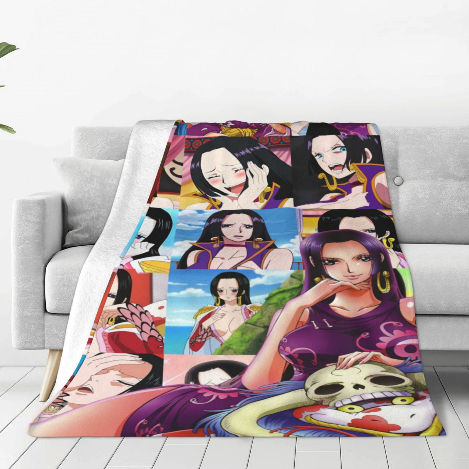 Boa Hancock Blanket Cute Character All Season Warm Fuzzy Plush Throw ...