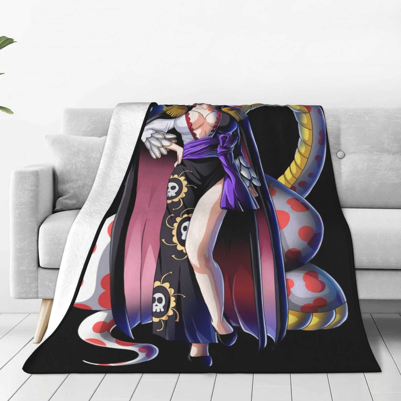 Boa Hancock Blanket Cute Character All Season Warm Fuzzy Plush Throw ...