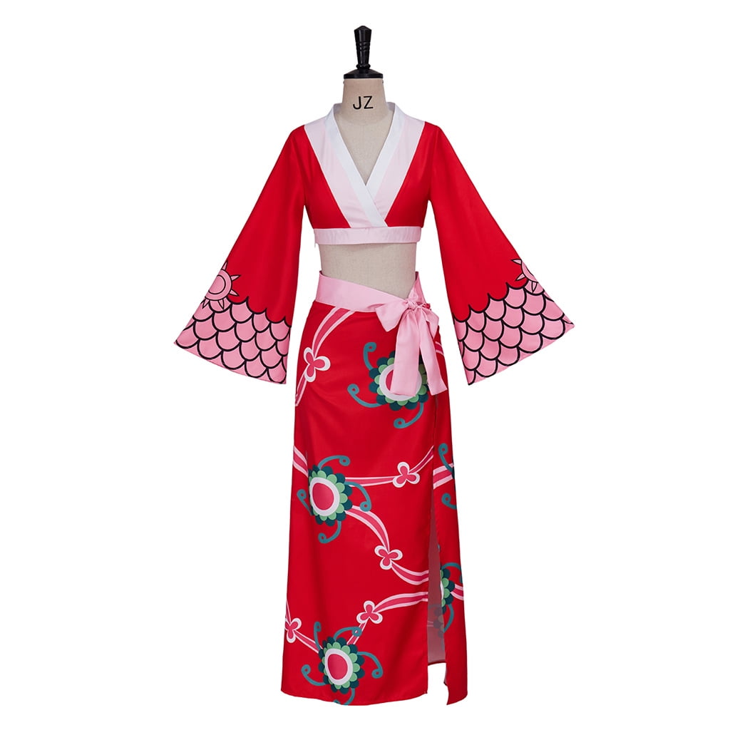Boa Hancock Dress Anime Kimono Dress Cloak Queen Boa Hancock Skirts ...