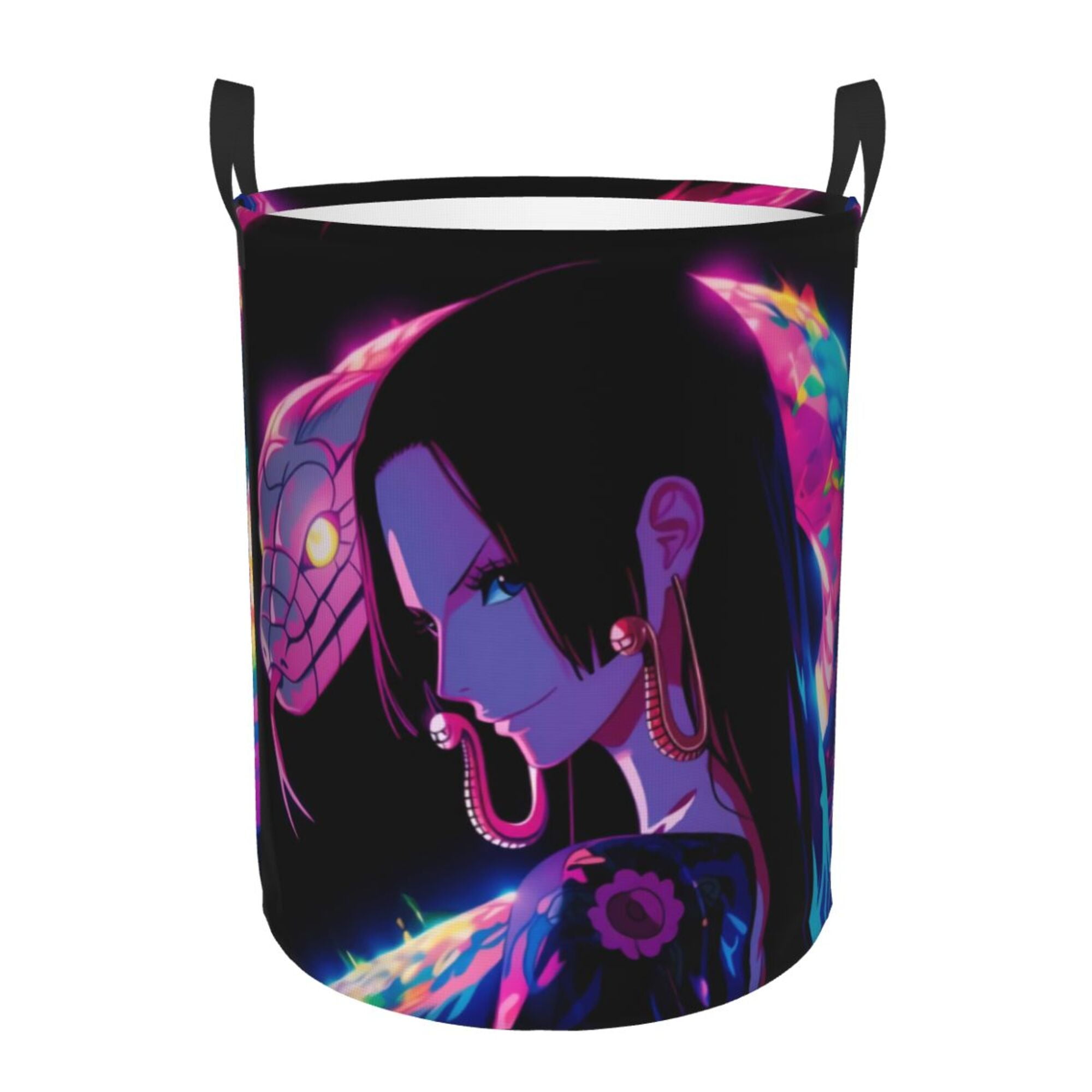 Boa Hancock Laundry Hamper Cartoon Circular Foldable Basket With Handle ...