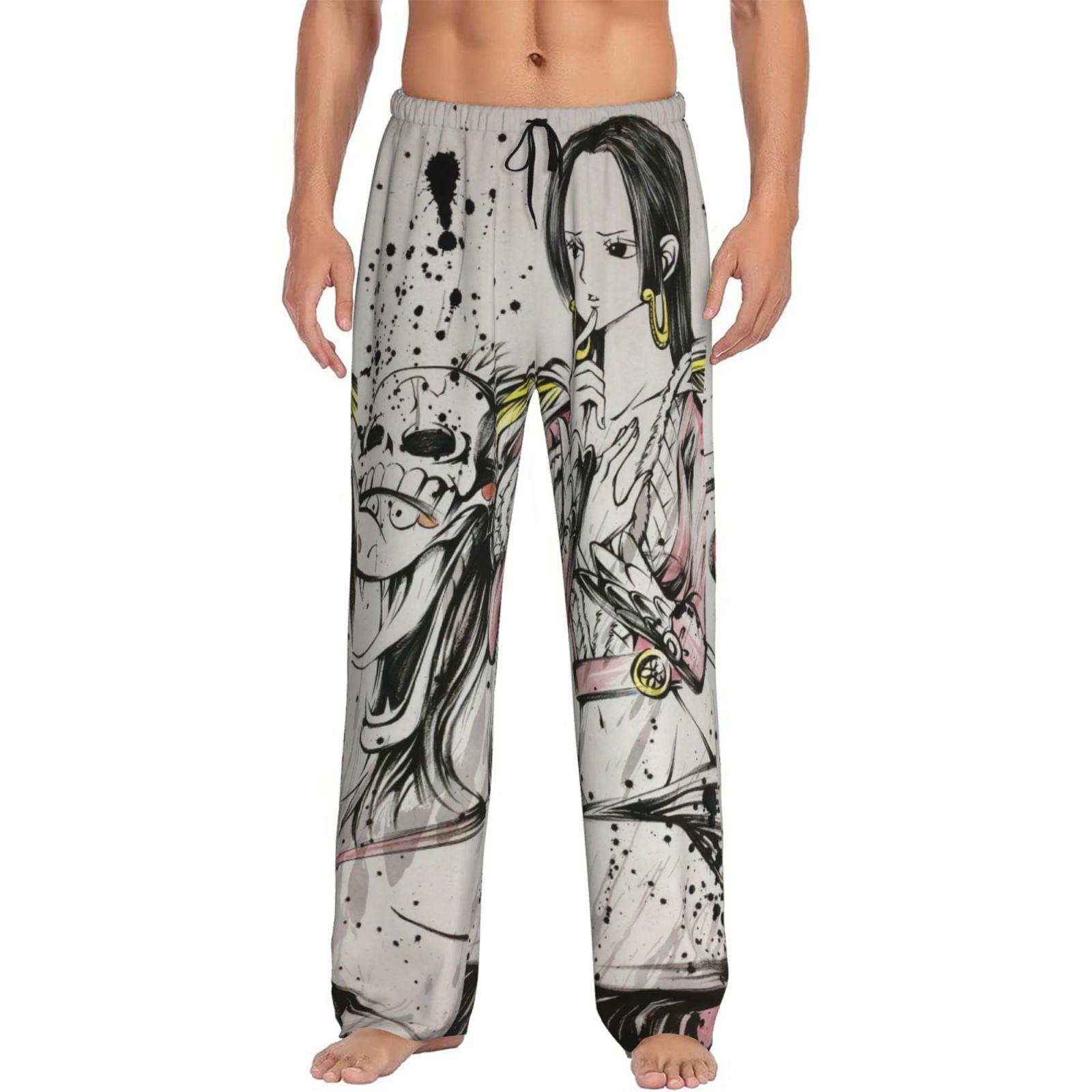 Boa Hancock Men's Pajama Pants Cartoon All Over Print Elastic Waistband ...