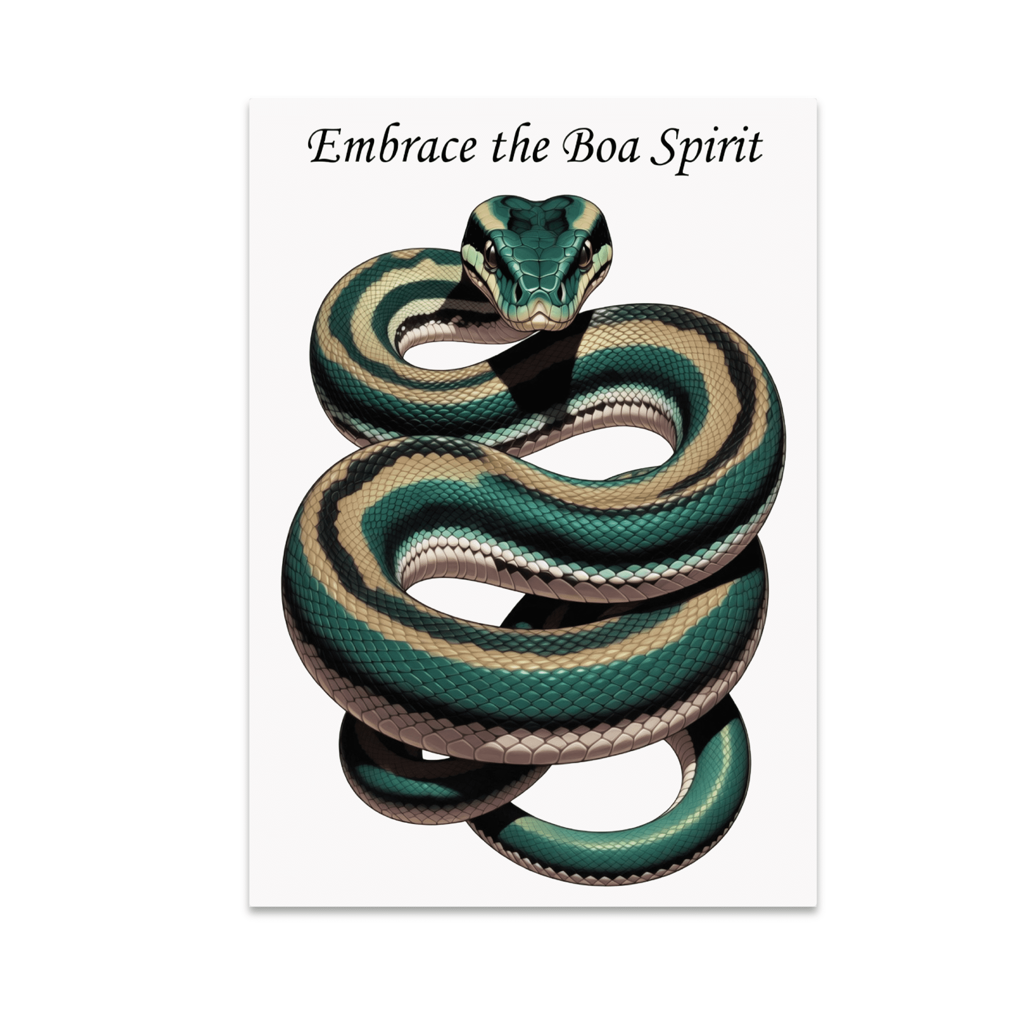 Boa Spirit Embrace Serpentine Art - Reptile Lover - 13x19 Poster Print ...