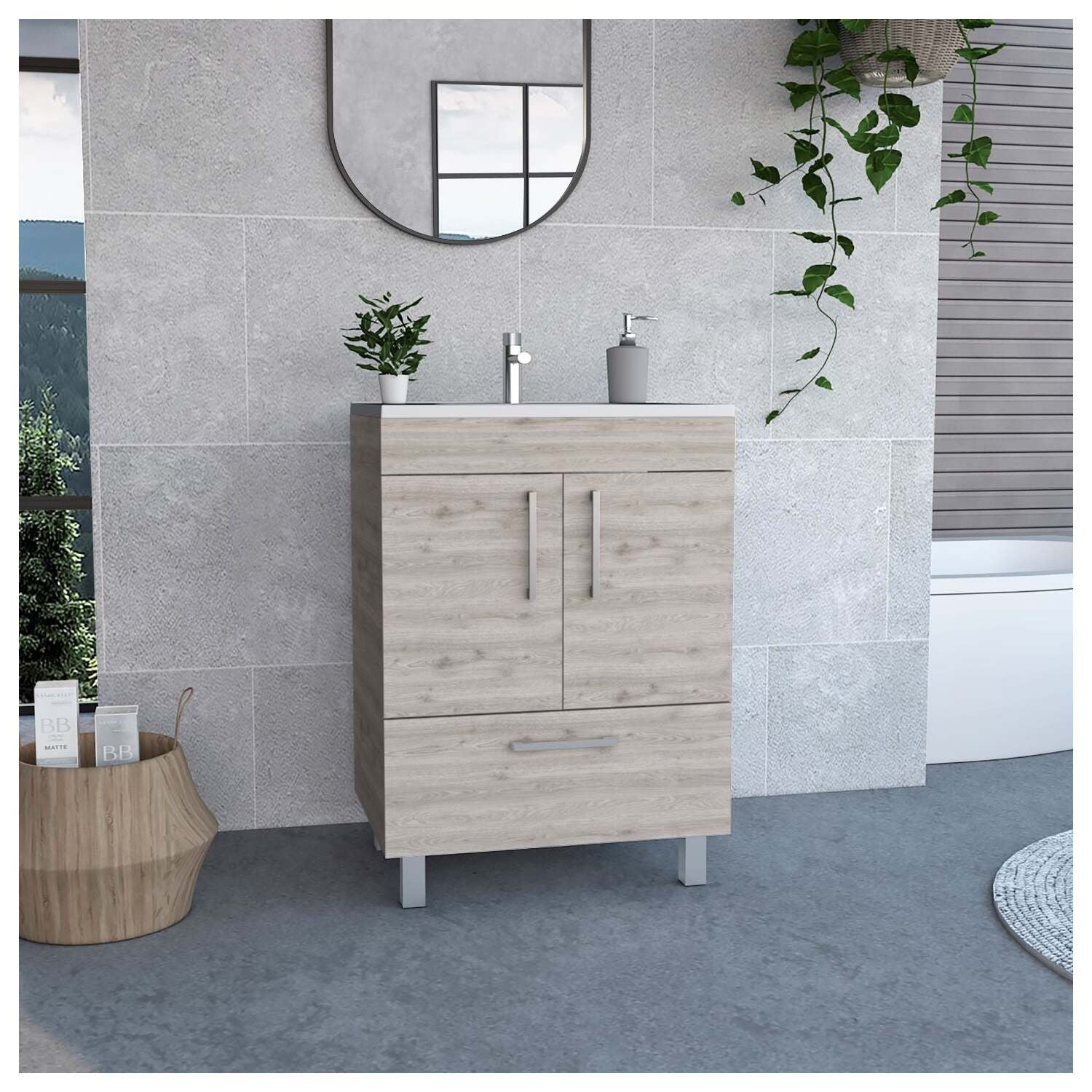 Boahaus Ceres Vanity Cabinet (Gray) - Walmart.com