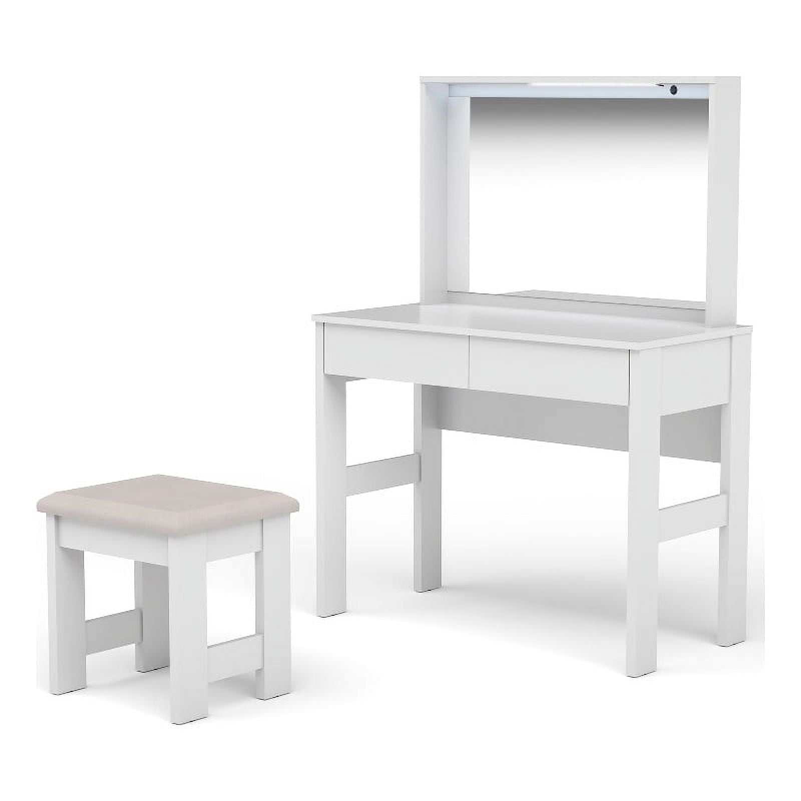 Boahaus Emma Lighted Vanity (White) - Walmart.com