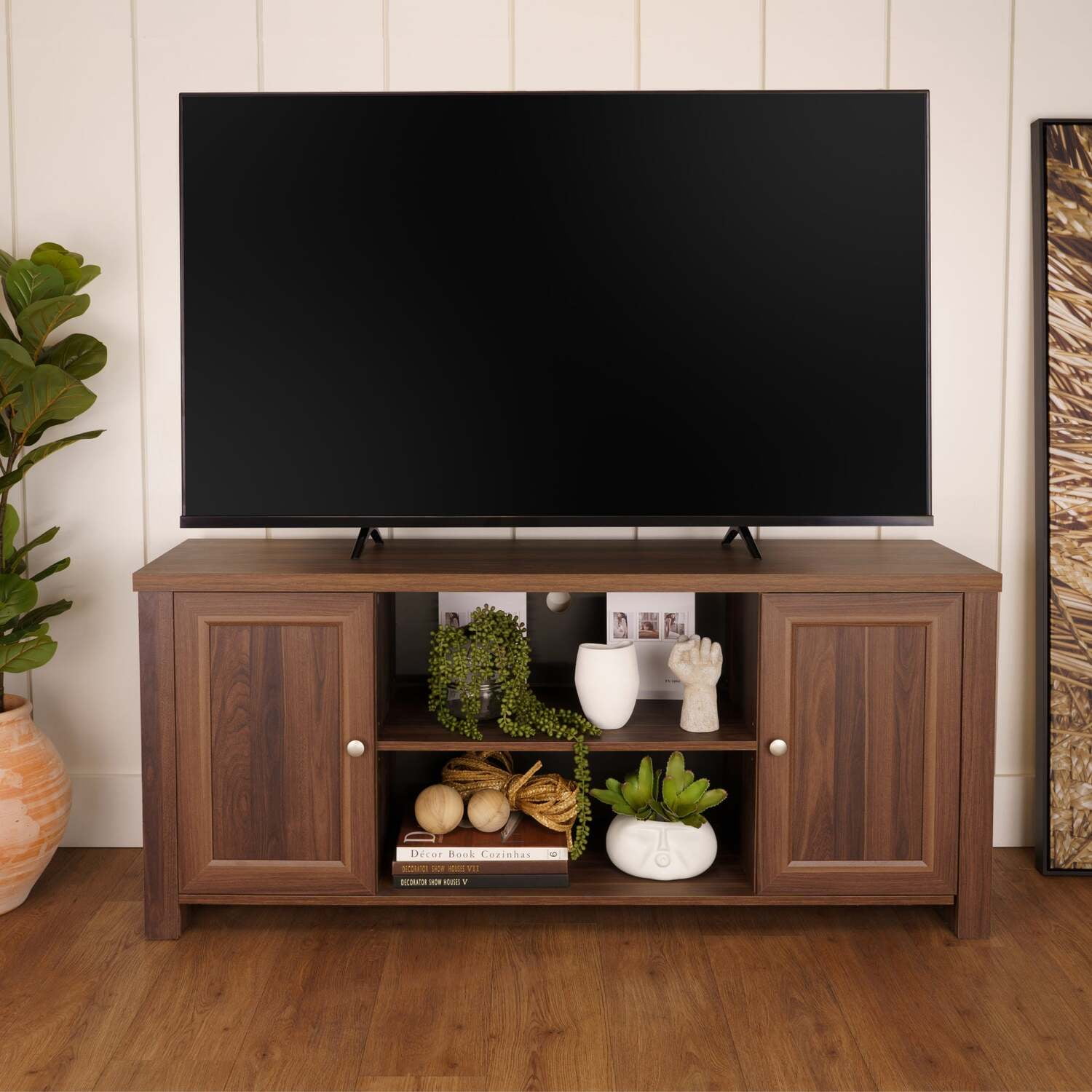 Boahaus Erie TV Stand - Classic Modern Style TV Stand for Living Room ...