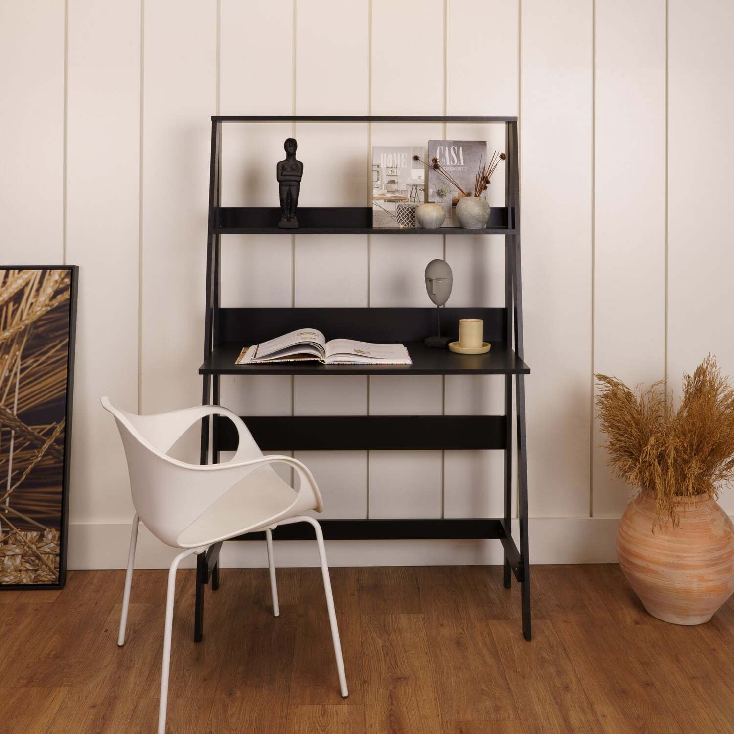 Boahaus Gumi Black Ladder Computer Desk - Walmart.com