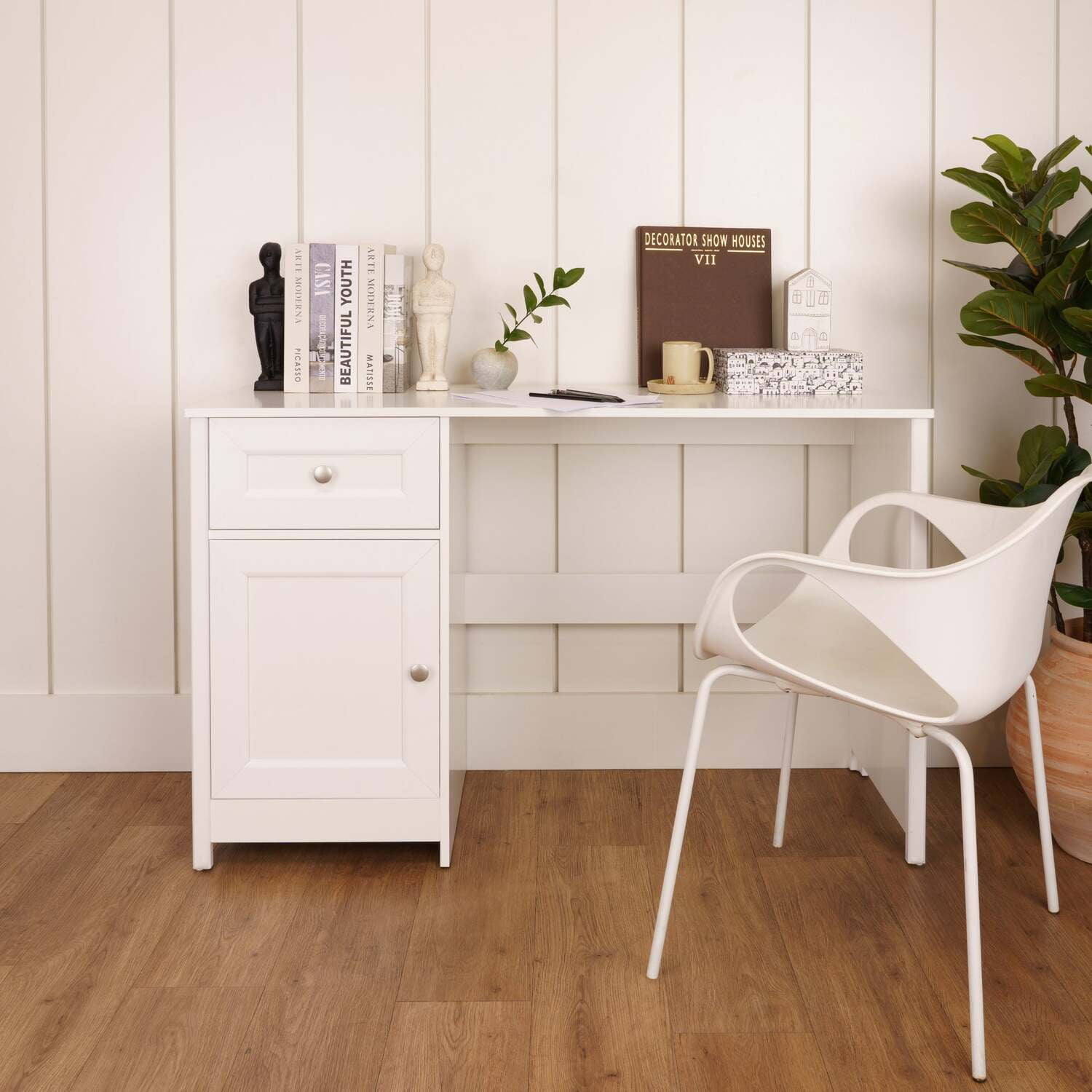 Boahaus Jeonju Modern White Computer Desk - Walmart.com