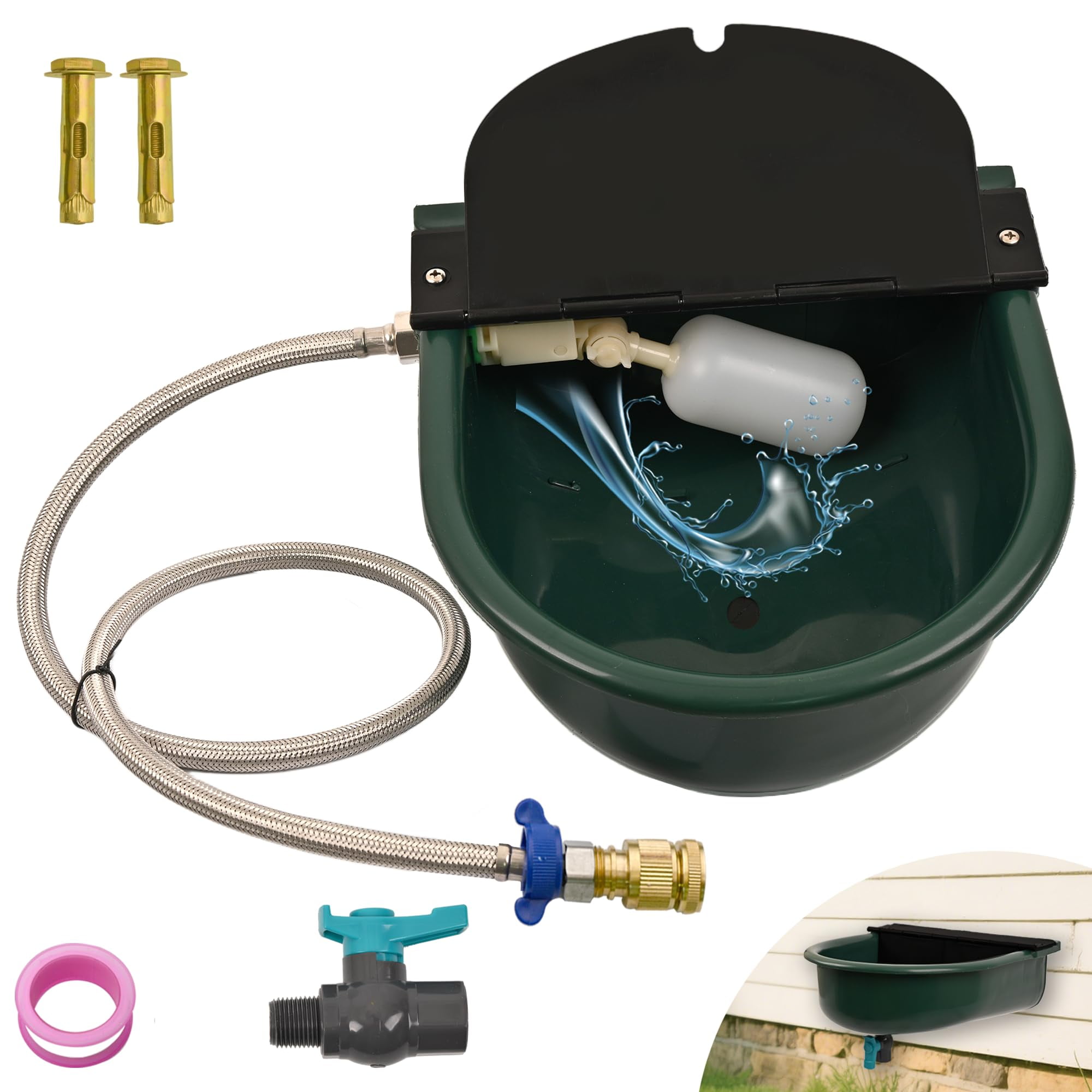 Boajf Automatic Water Dispenser for Dogs, with Drainage Auto Fill, 1 ...