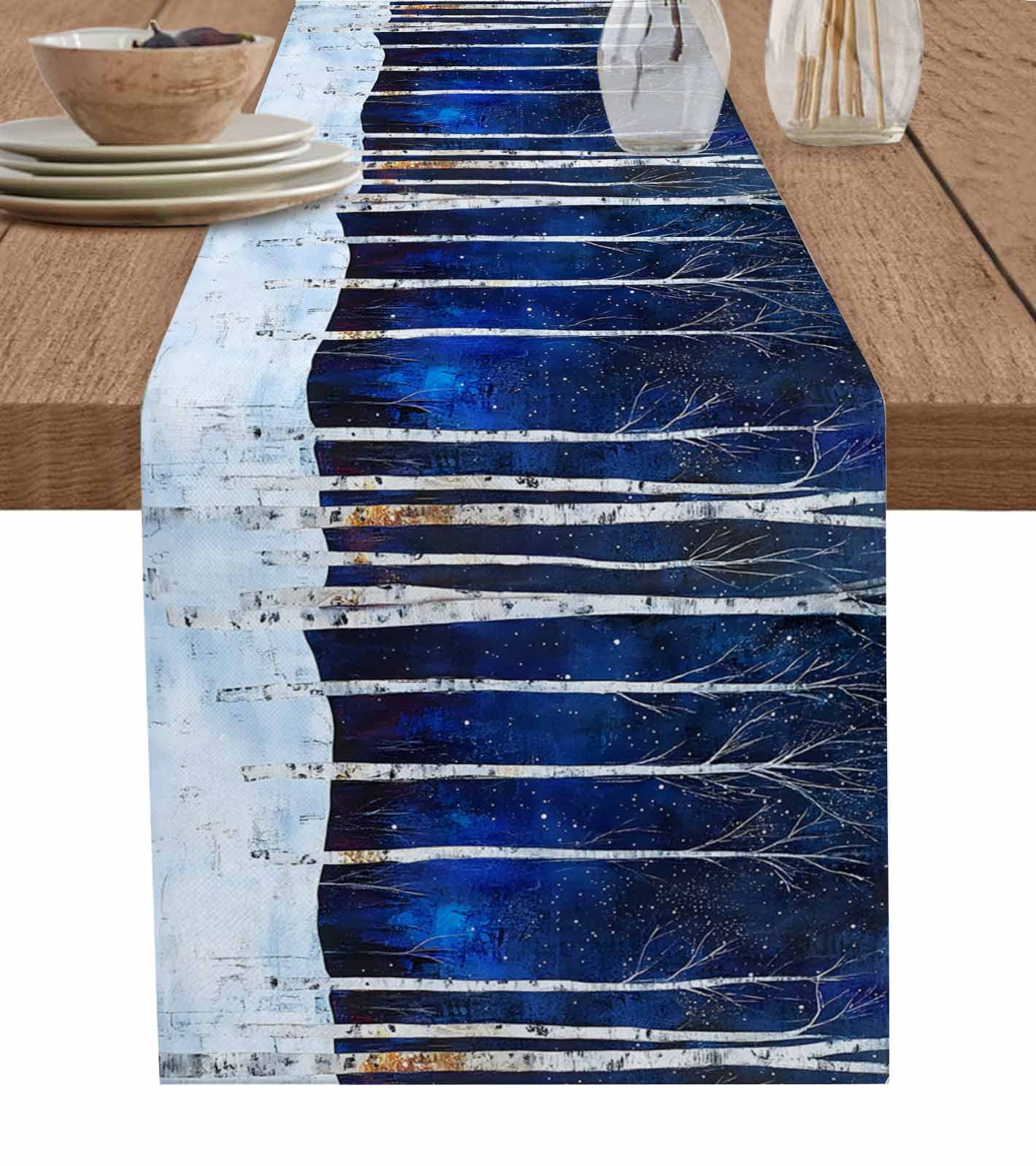 Boanket Abstract Branch Table Runner - 108 Inch Long, Kitchen Dining ...