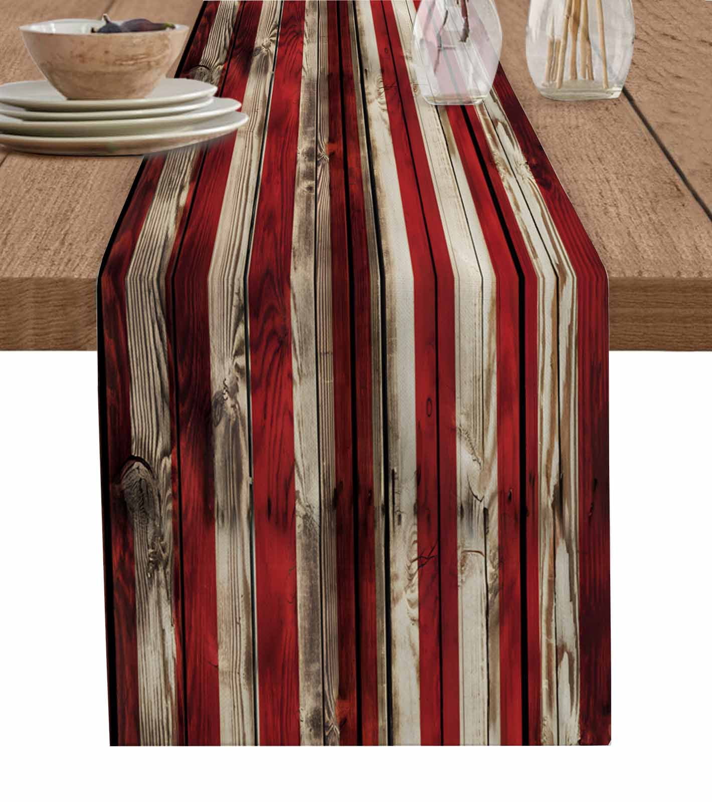 Boanket American Flag Table Runner - 108 Inch Long, Kitchen Dining ...