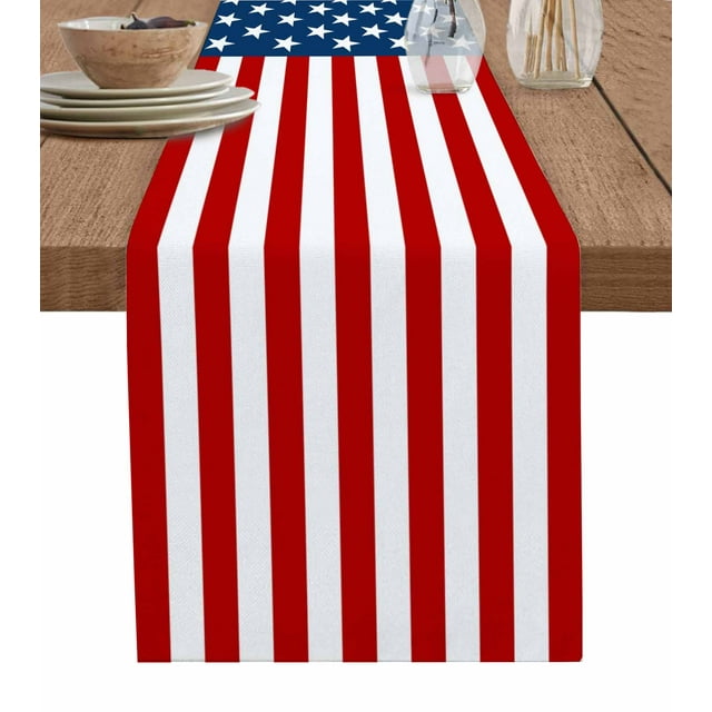 Boanket American Flag Table Runner - 90 Inch Long, Kitchen Dining Table ...
