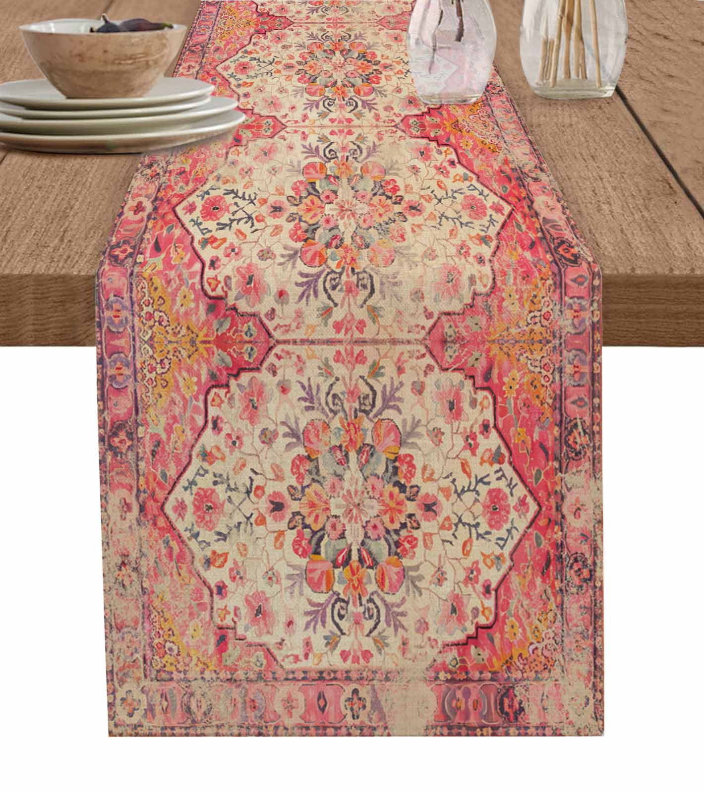 Boanket Aztec Southwest Table Runner - 48 Inch Long, Kitchen Dining ...