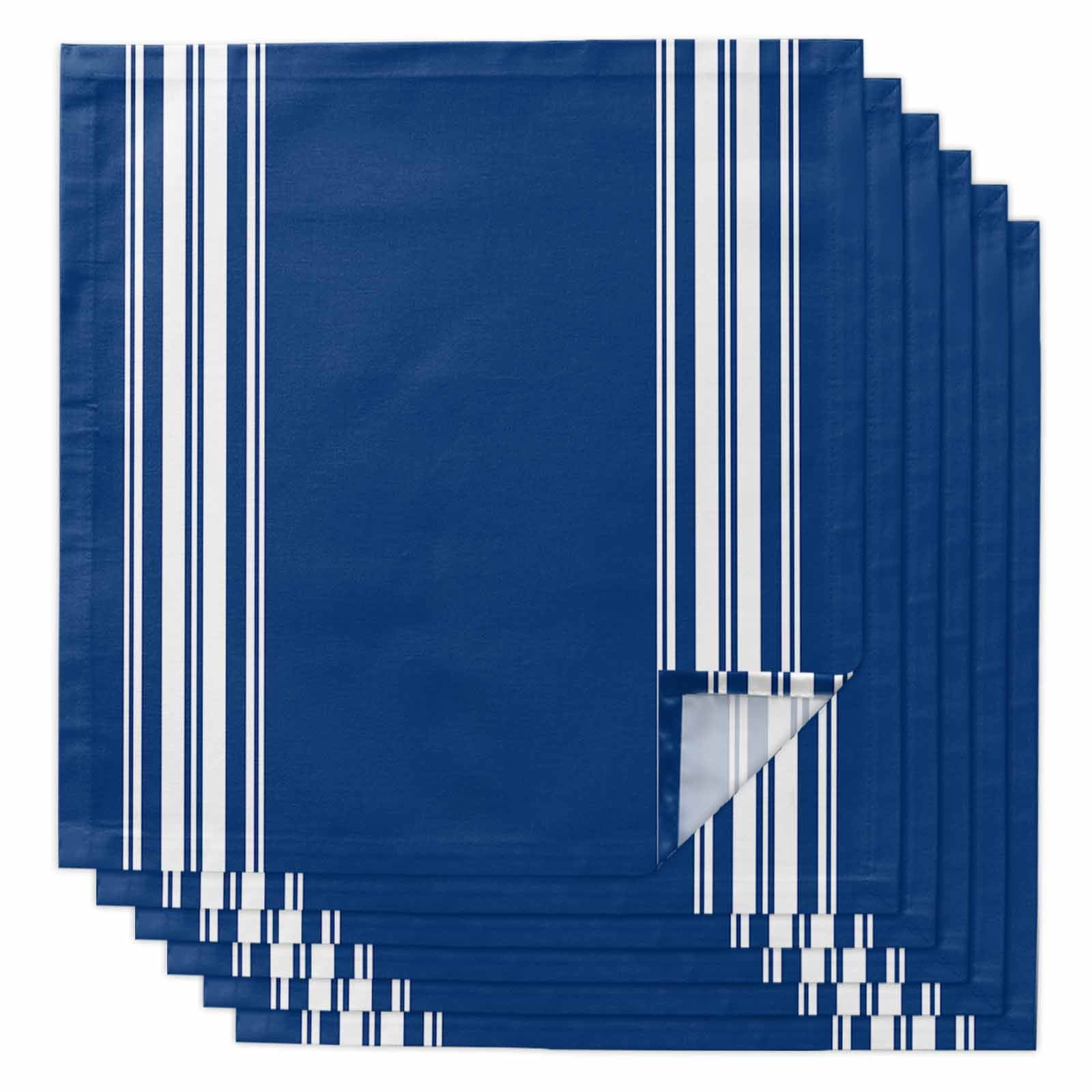 Boanket Blue Striped Cloth Napkins Set of 6, Holiday Napkins for Baby ...