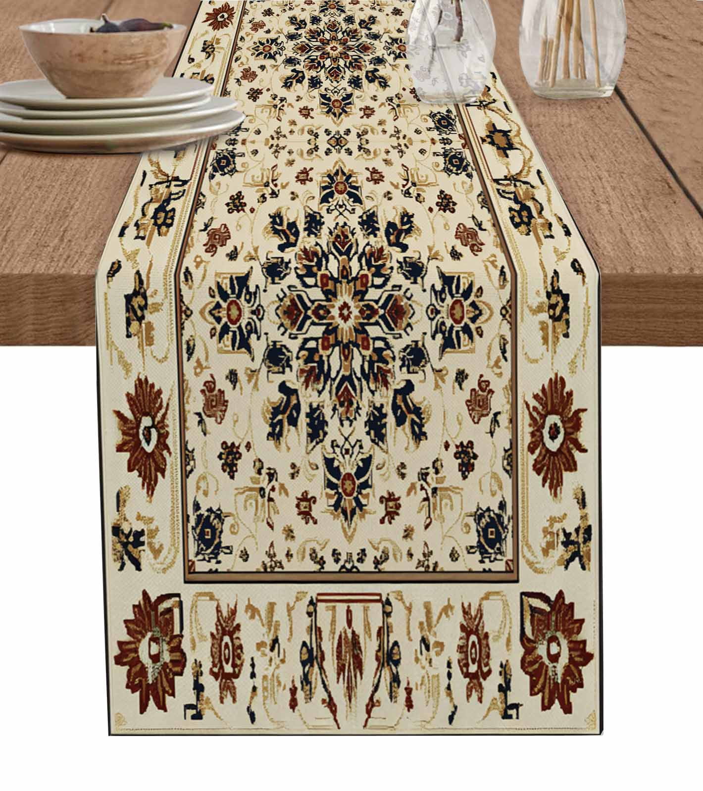 Boanket Boho Table Runner - 72 Inch Long, Kitchen Dining Table Runner ...
