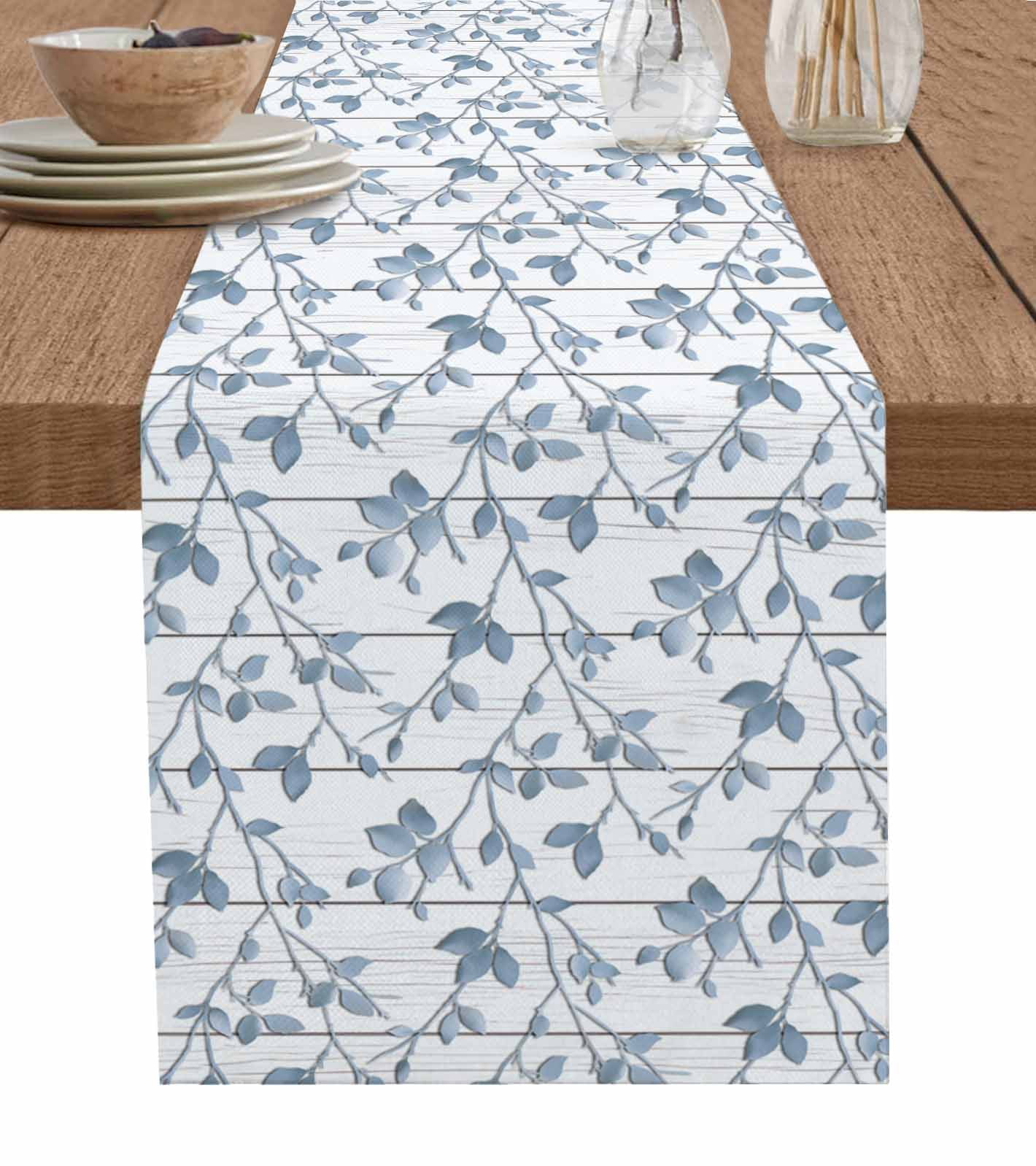 Boanket Branches Leaves Table Runner - 60 Inch Long, Kitchen Dining ...