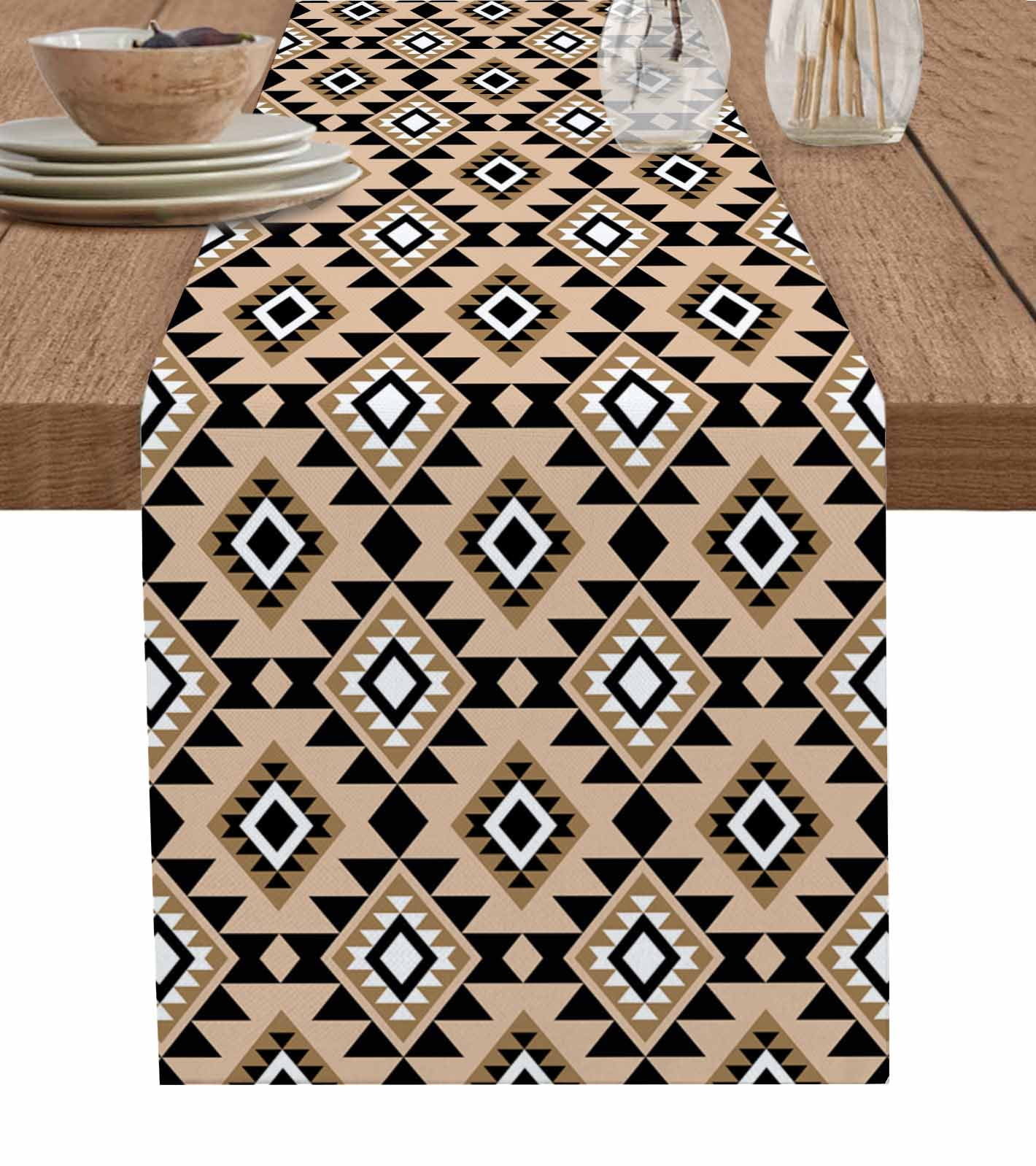Boanket Brown Southwest Table Runner - 60 Inch Long, Kitchen Dining ...