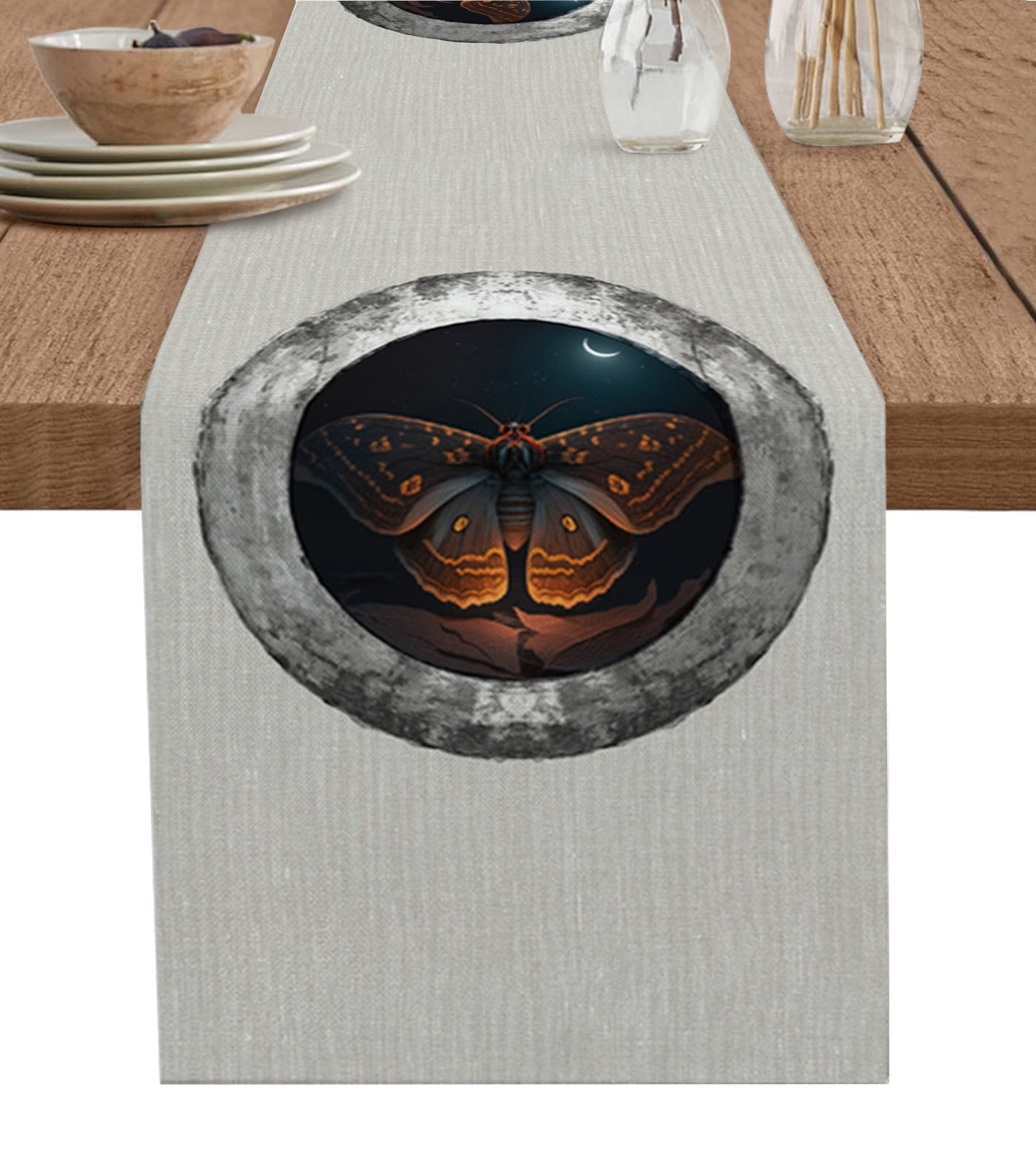 Boanket Butterfly Table Runner - 120 Inch Long, Kitchen Dining Table ...