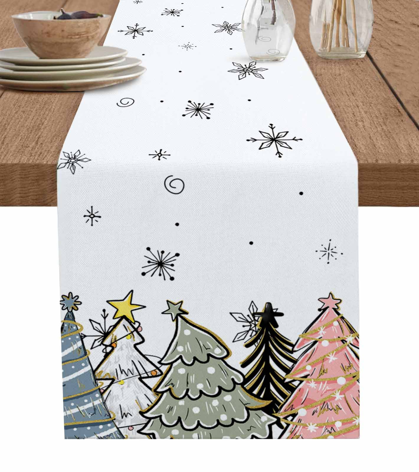 Boanket Christmas Tree Table Runner - 60 Inch Long, Kitchen Dining ...