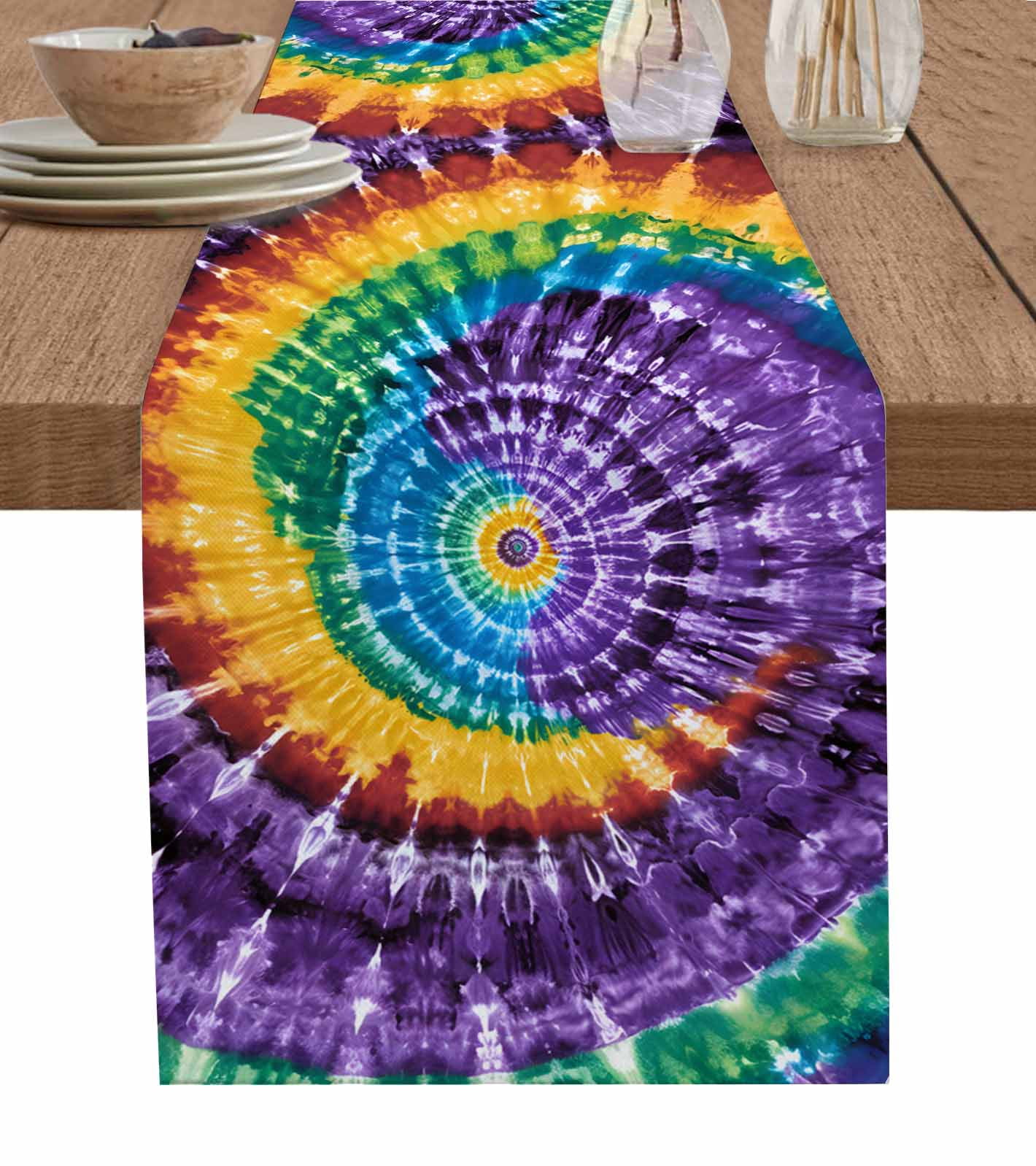 Boanket Colorful Table Runner - 108 Inch Long, Kitchen Dining Table ...