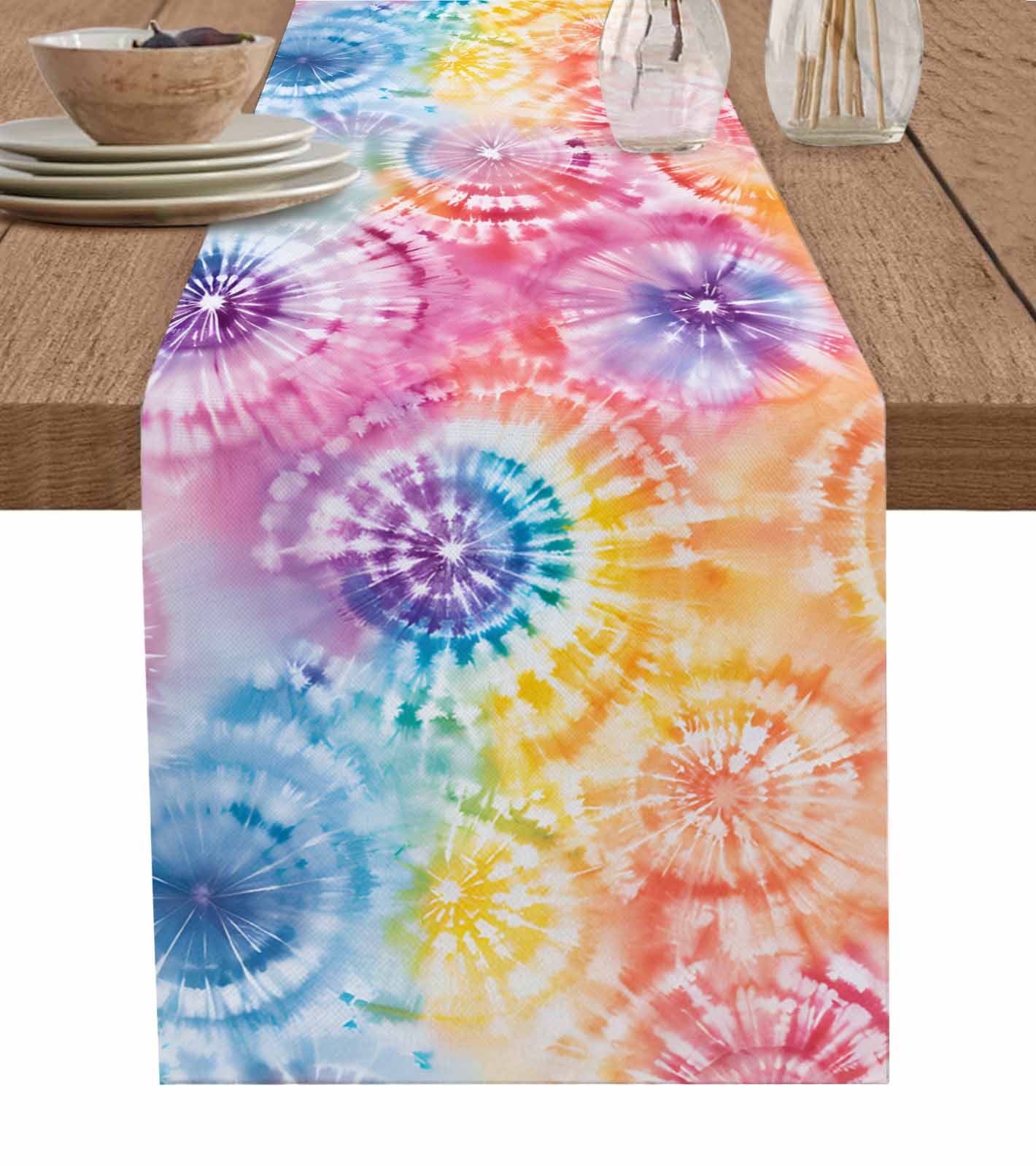 Boanket Colorful Table Runner - 90 Inch Long, Kitchen Dining Table ...