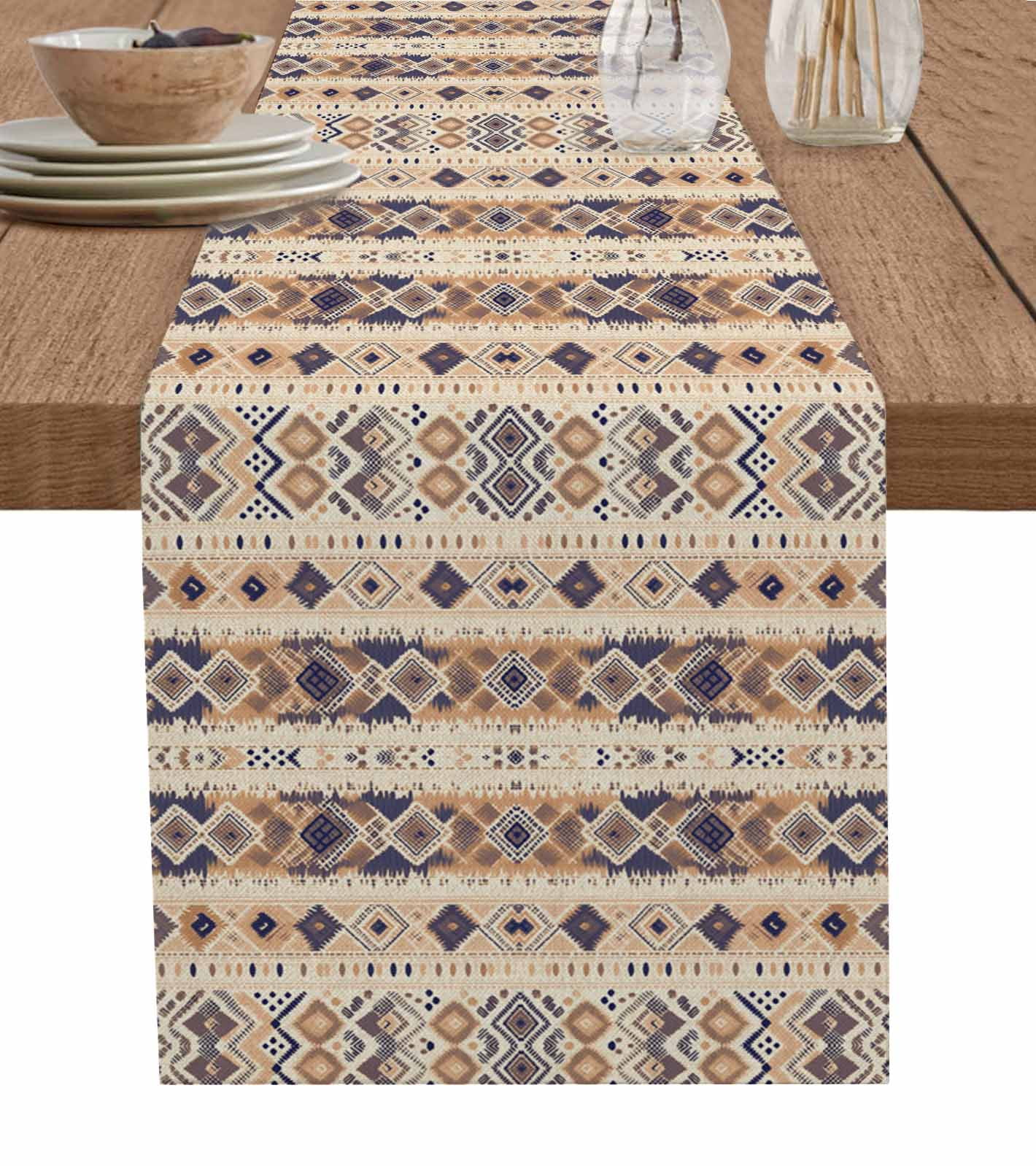 Boanket Contemporary Boho, Table Runner - 70 Inch Long, Kitchen Dining ...