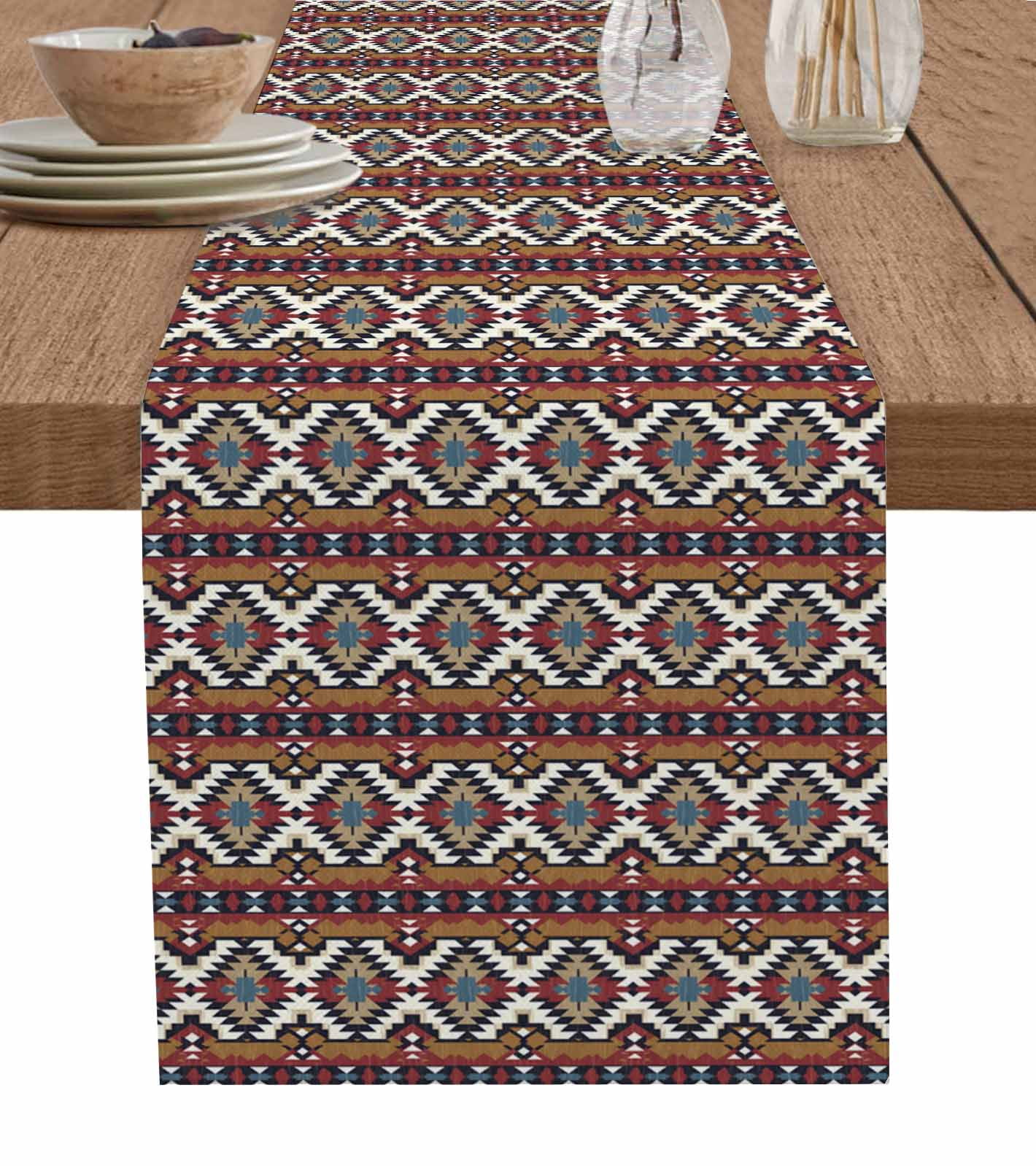 Boanket Country Boho Table Runner - 90 Inch Long, Kitchen Dining Table ...