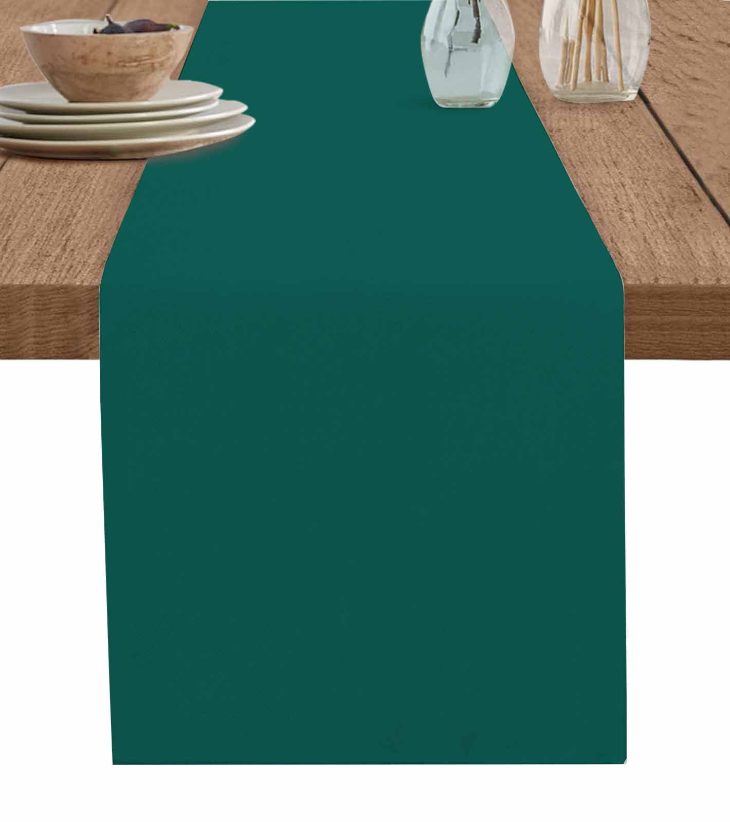 Boanket Dark Green Table Runner - 70 Inch Long, Kitchen Dining Table ...