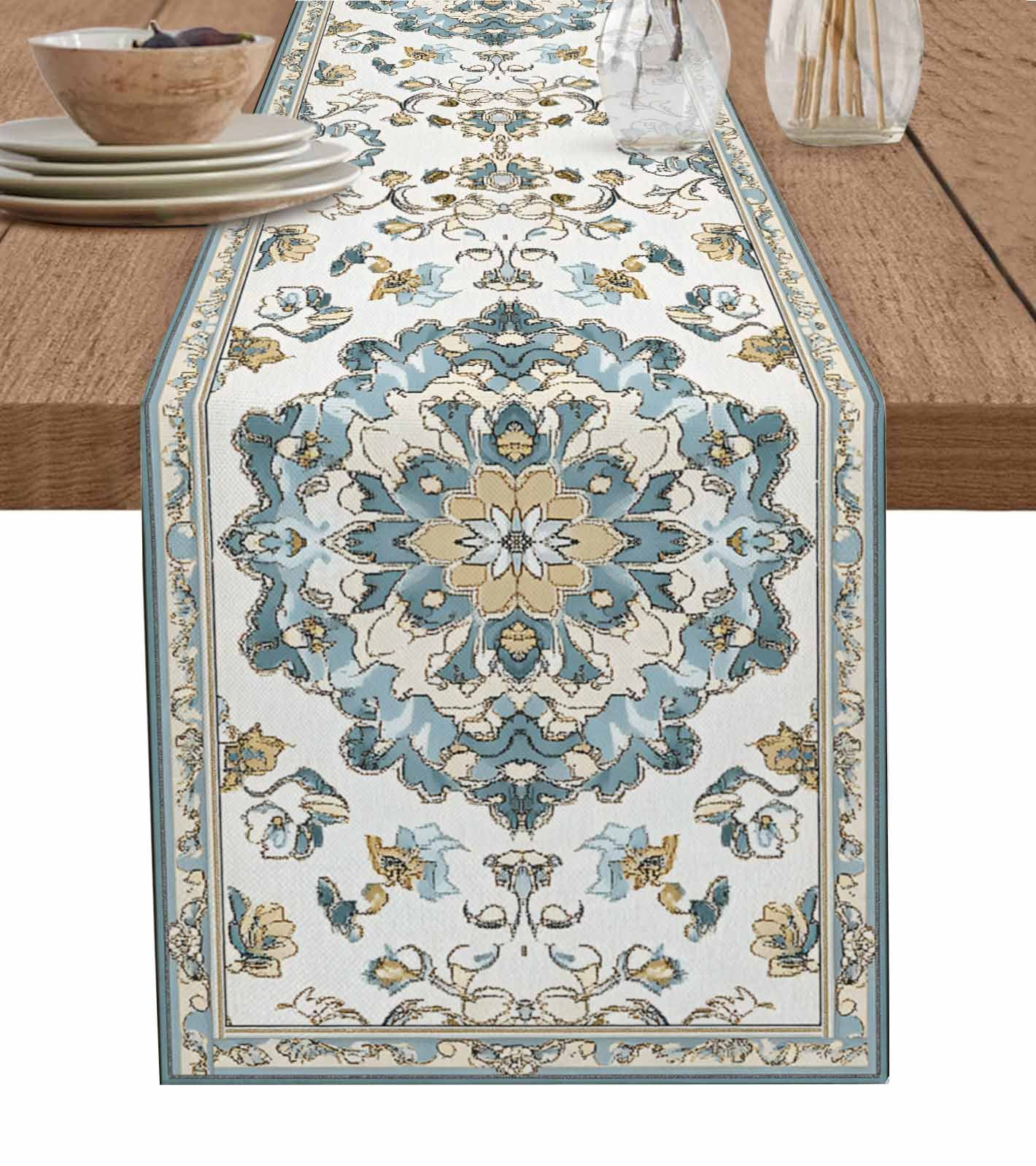 Boanket Farmhouse Aztec Table Runner - 36 Inch Long, Kitchen Dining ...