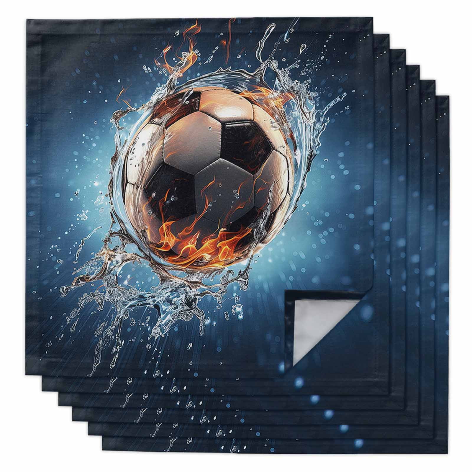 Boanket Football Cloth Napkins Set of 6, Holiday Napkins for Baby ...