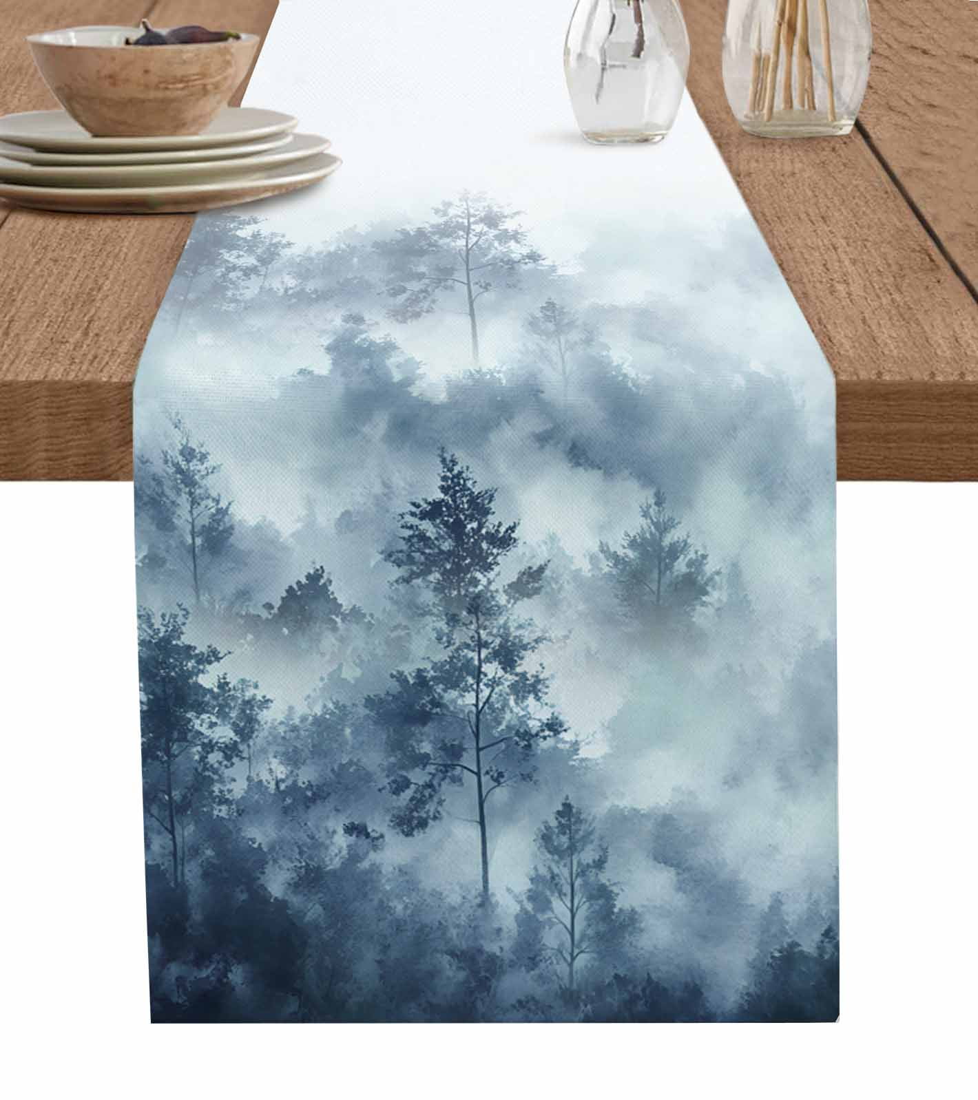 Boanket Forest Farmhouse Table Runner - 70 Inch Long, Kitchen Dining ...