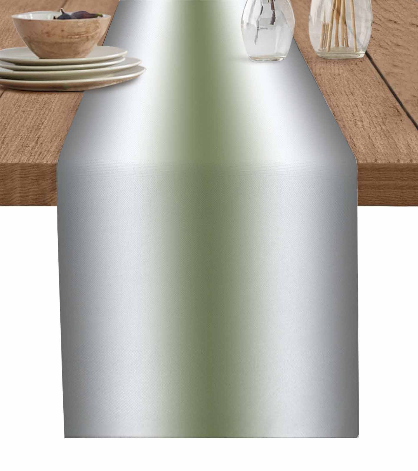 Boanket Gray Green Table Runner - 120 Inch Long, Kitchen Dining Table ...