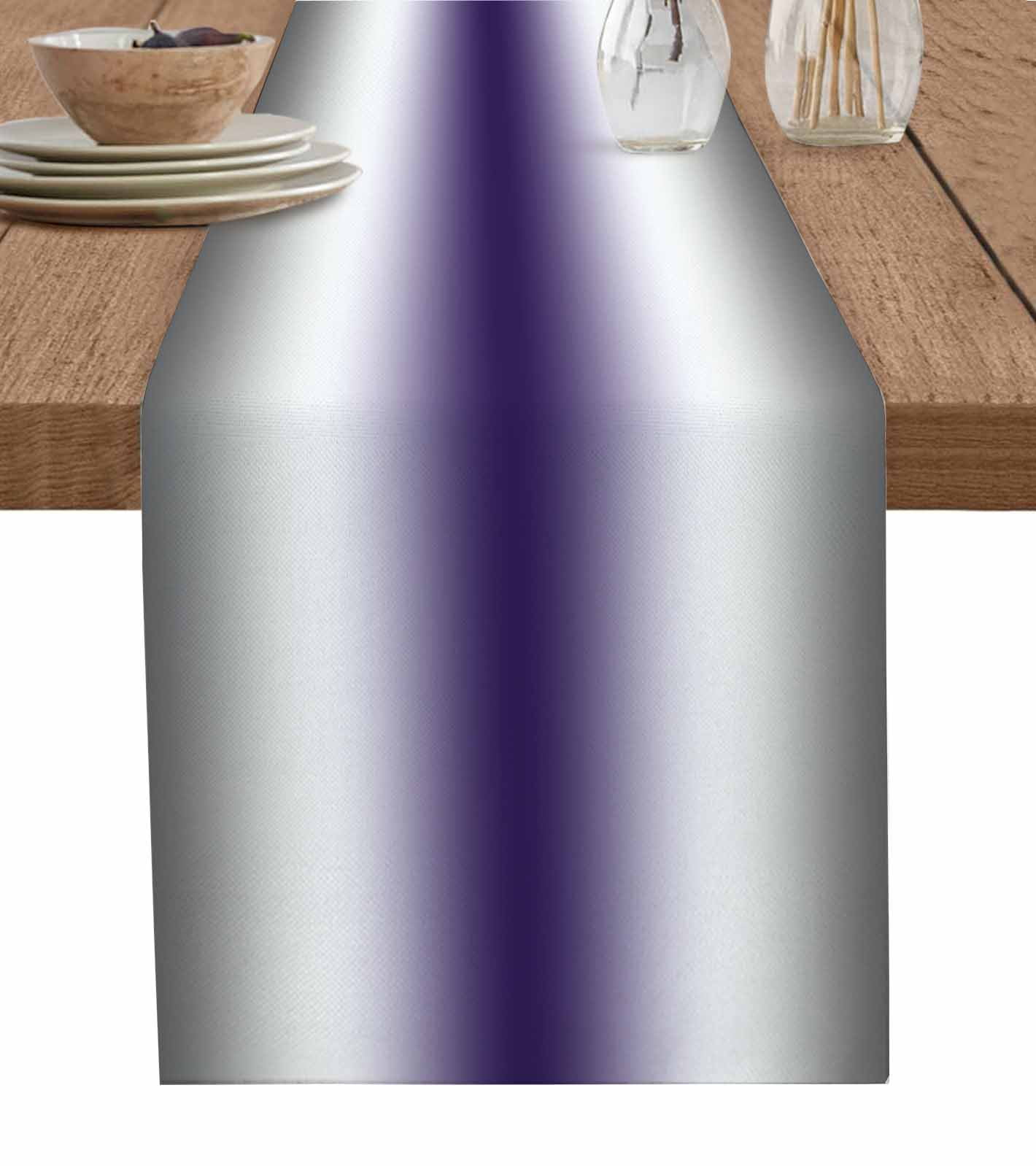 Boanket Gray Purple Table Runner - 48 Inch Long, Kitchen Dining Table Runner Dresser Scarves ...
