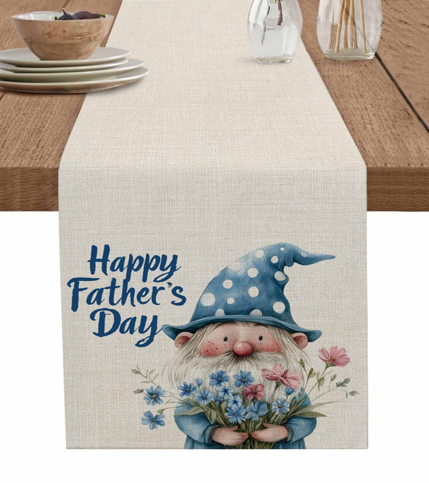 Boanket Happy Father's Day Table Runner - 108 Inch Long, Kitchen Dining Table Runner Dresser ...