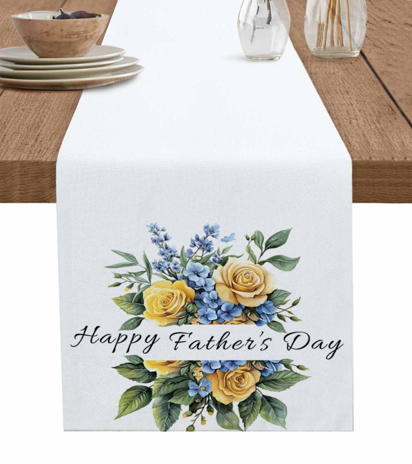 Boanket Happy Father's Day Table Runner - 120 Inch Long, Kitchen Dining ...