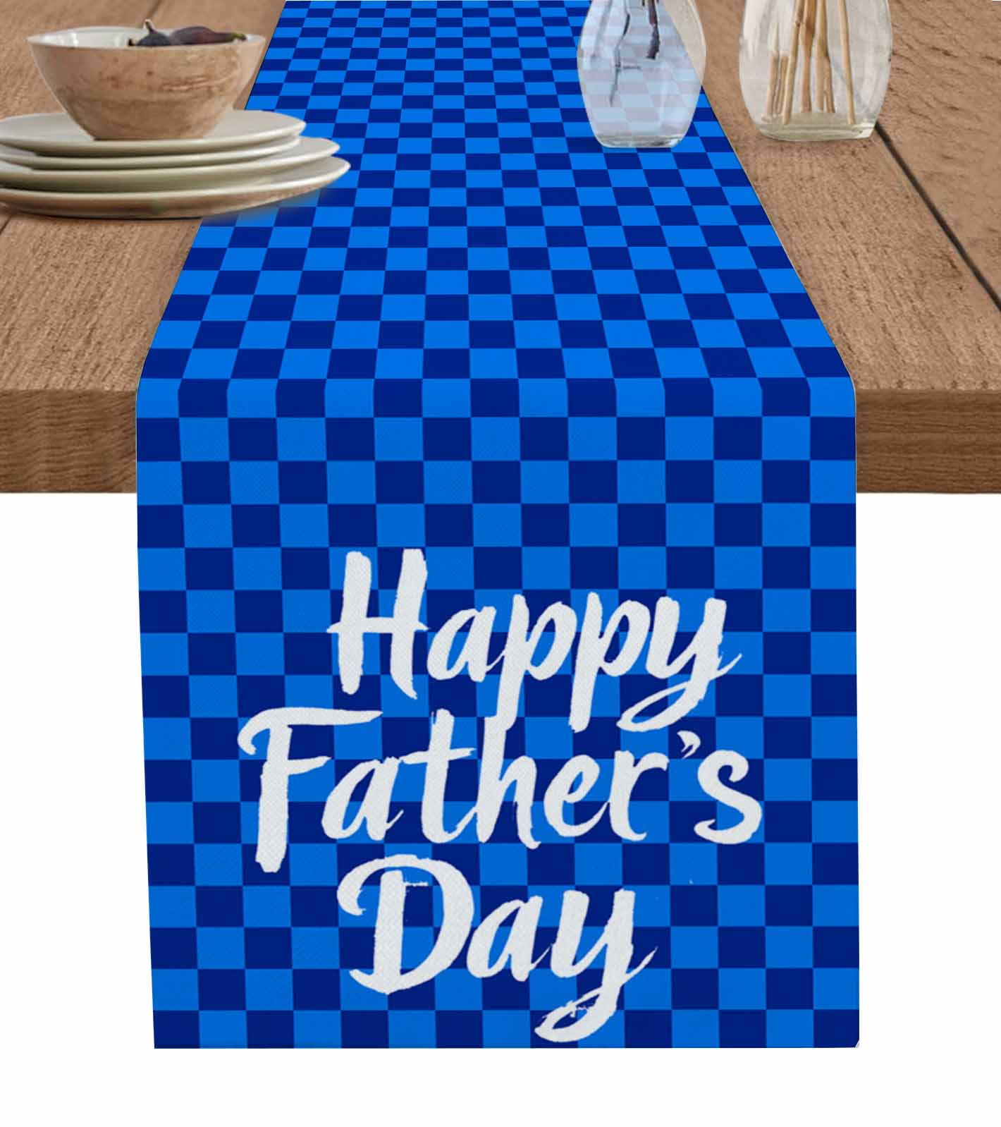 Boanket Happy Father's Day Table Runner - 48 Inch Long, Kitchen Dining ...