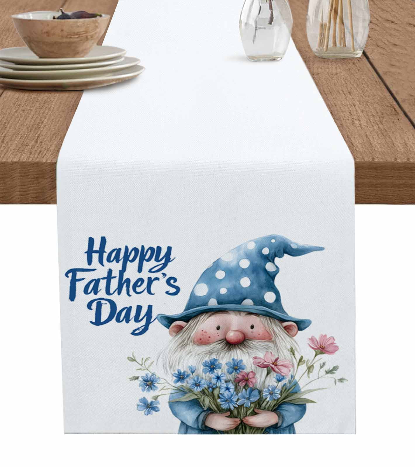 Boanket Happy Father's Day Table Runner - 48 Inch Long, Kitchen Dining ...