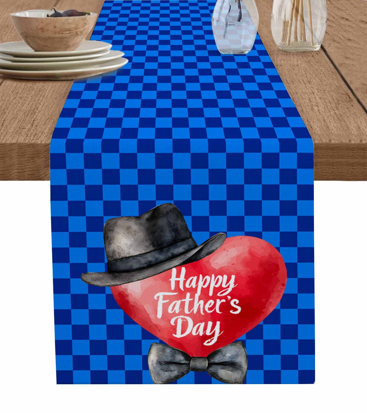 Boanket Happy Father's Day Table Runner - 60 Inch Long, Kitchen Dining ...