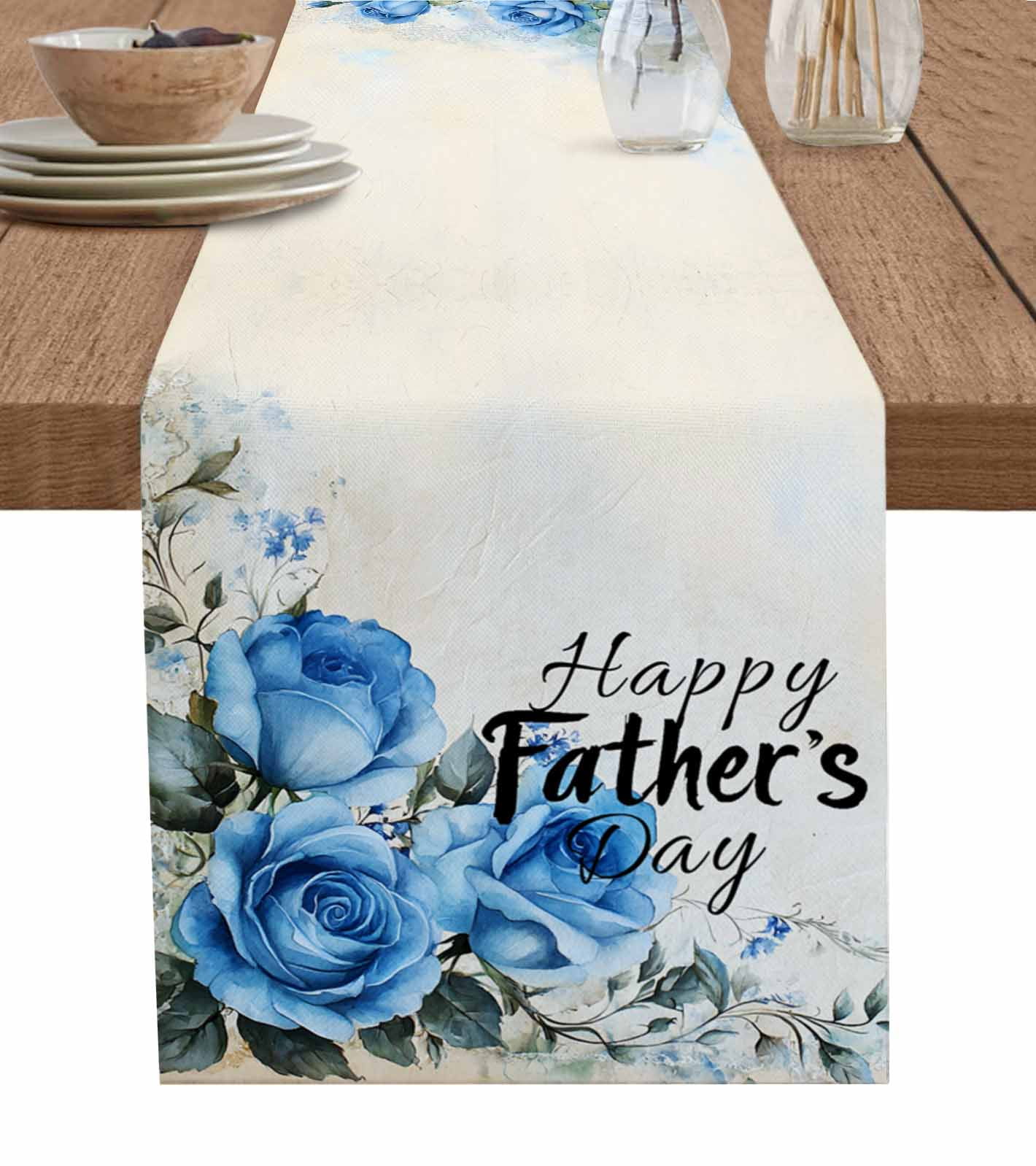 Boanket Happy Father's Day Table Runner - 70 Inch Long, Kitchen Dining ...
