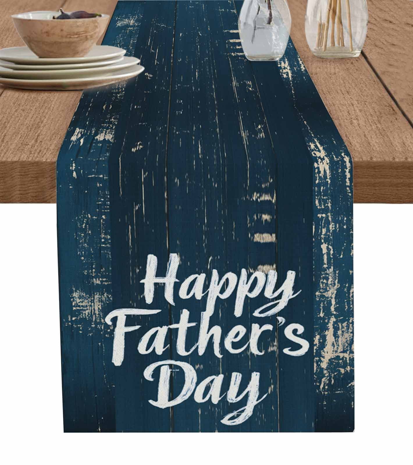 Boanket Happy Father's Day Table Runner - 70 Inch Long, Kitchen Dining ...