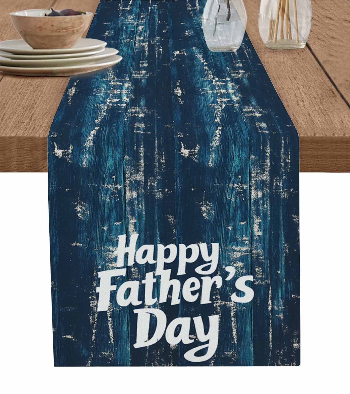 Boanket Happy Father's Day Table Runner - 72 Inch Long, Kitchen Dining ...