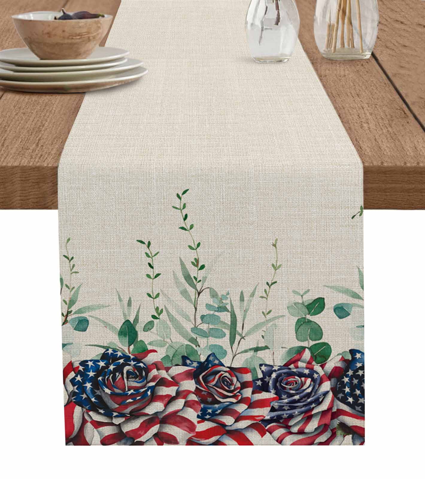 Boanket Independence Day Table Runner - 108 Inch Long, Kitchen Dining ...