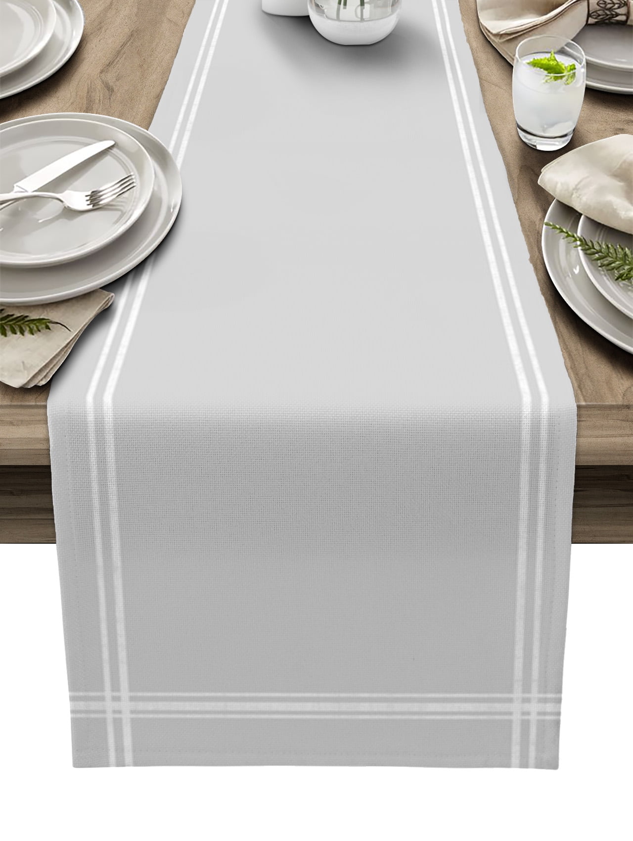 Boanket Lighting Grey Solid, Table Runner - 48 Inch Long, Kitchen ...