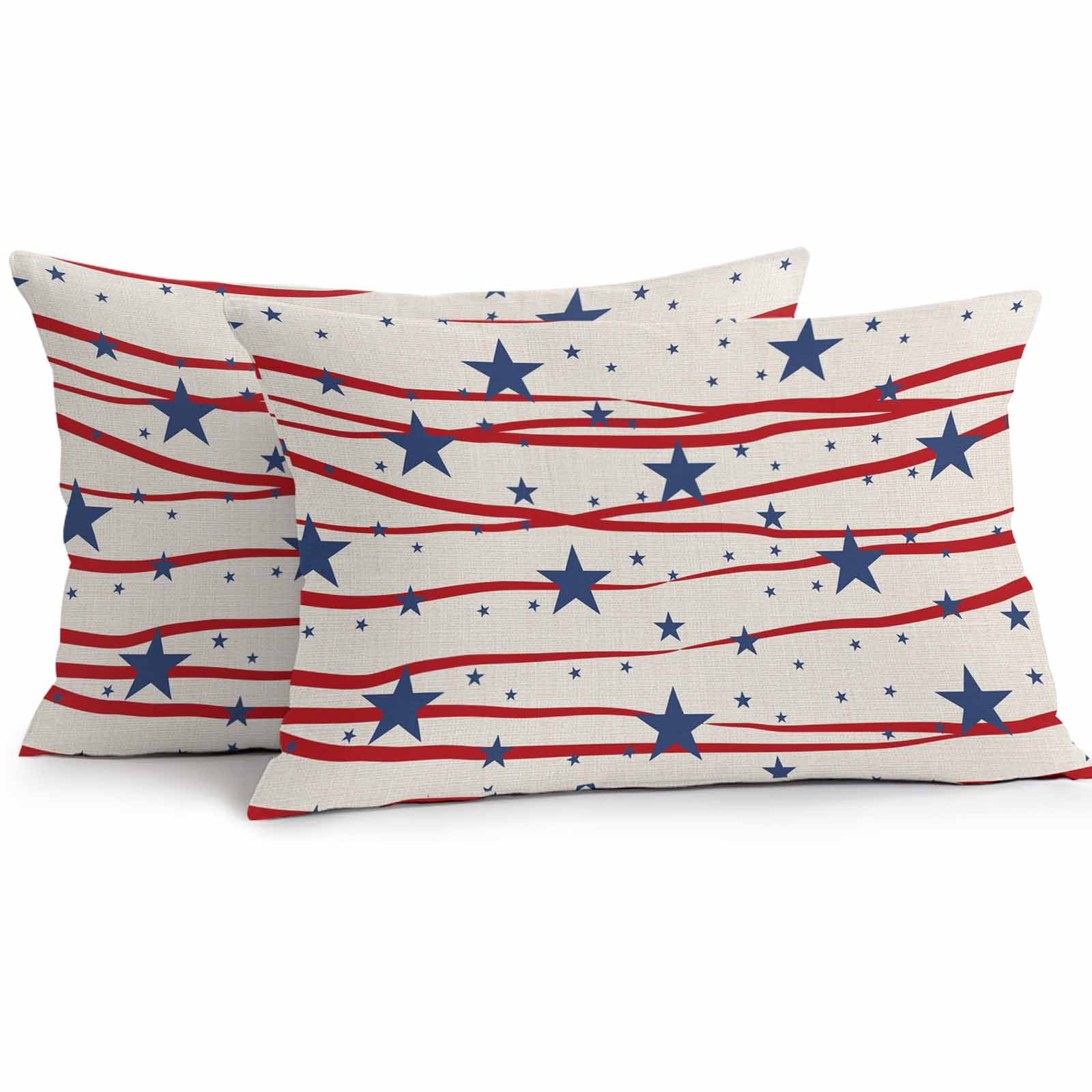 Boanket Lumbar Pillow Covers 12 x 20 Inches, 4th of July Waterproof ...