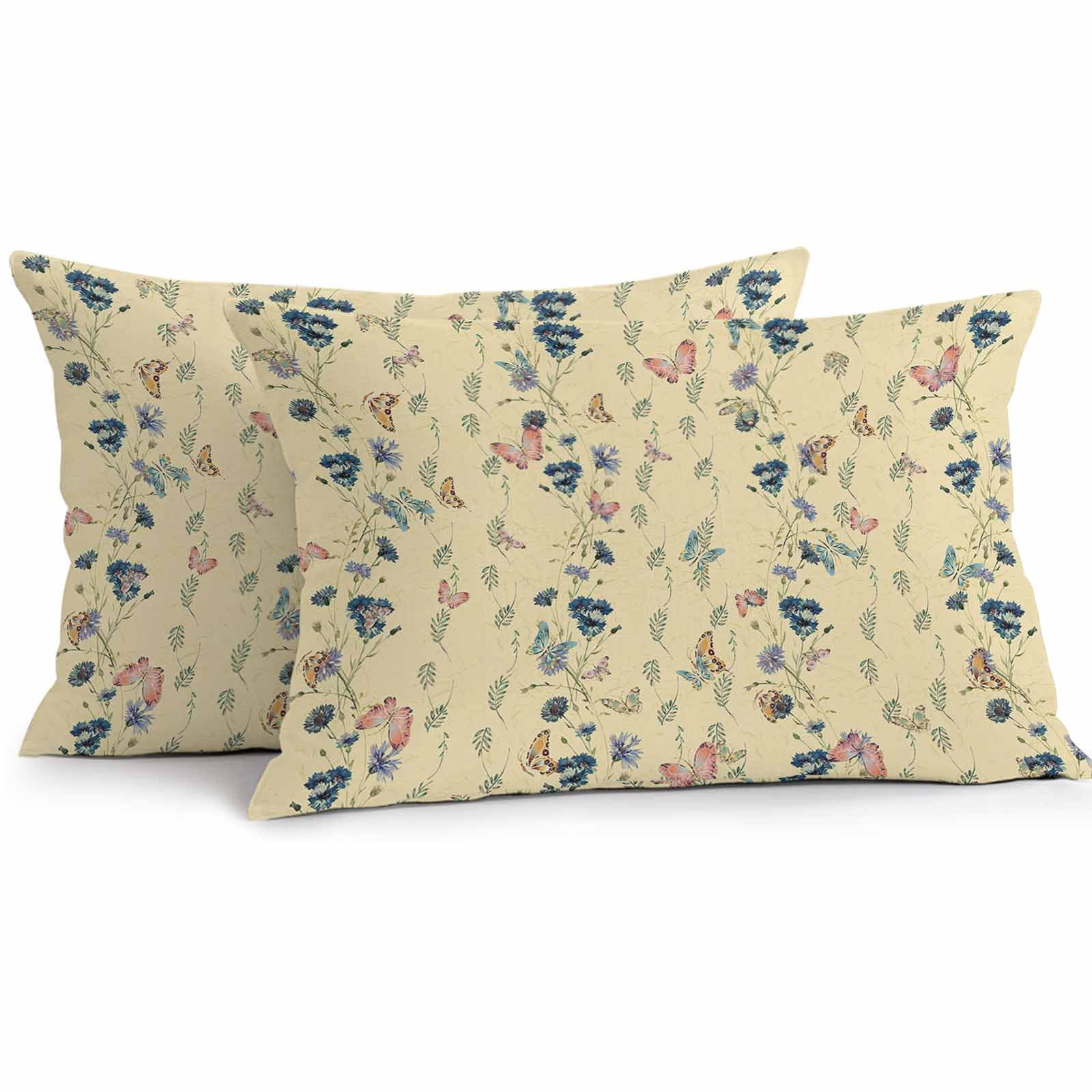 Boanket Lumbar Pillow Covers 12 x 20 Inches, Spring Floral Waterproof ...